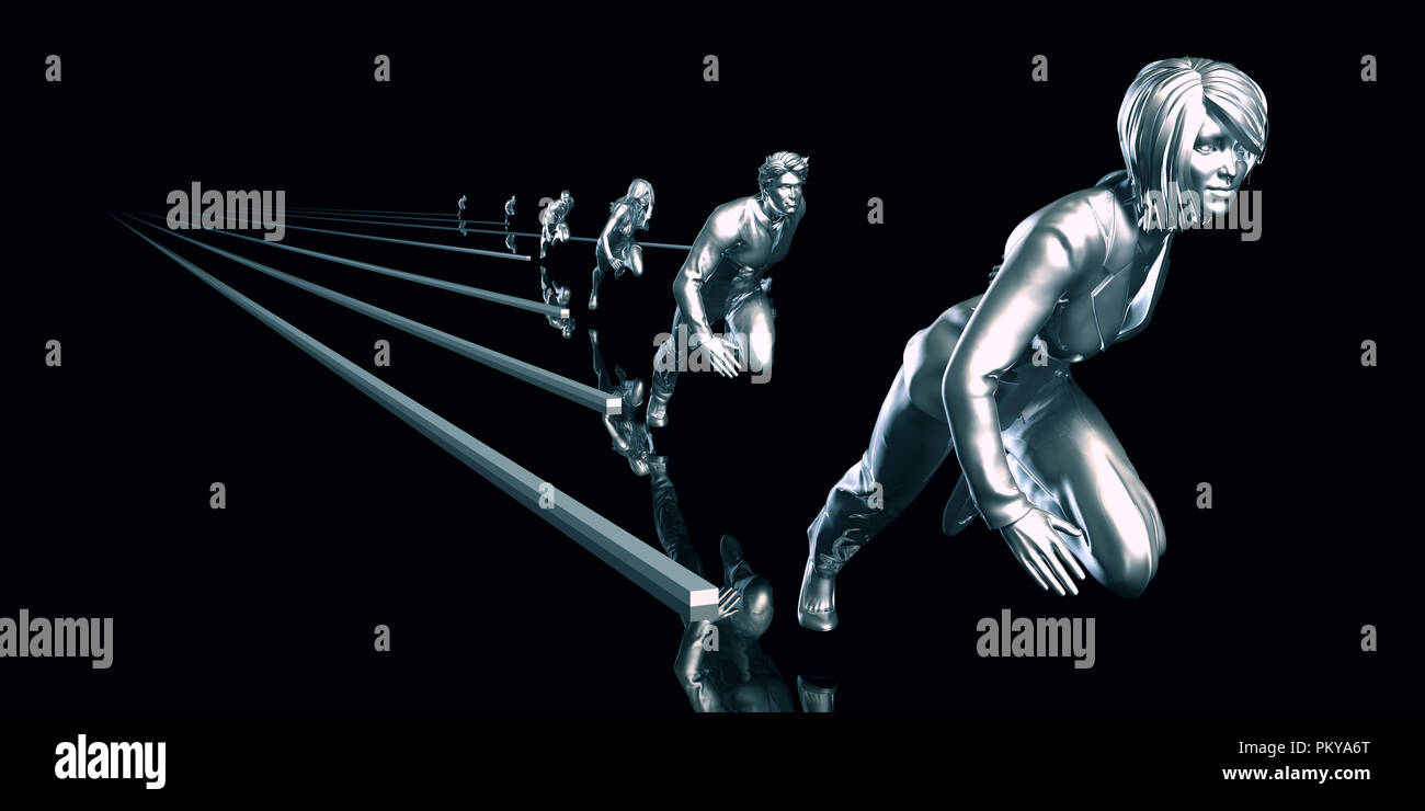 Leading the Way or Pack as a Front Runner in First Place Stock Photo ...