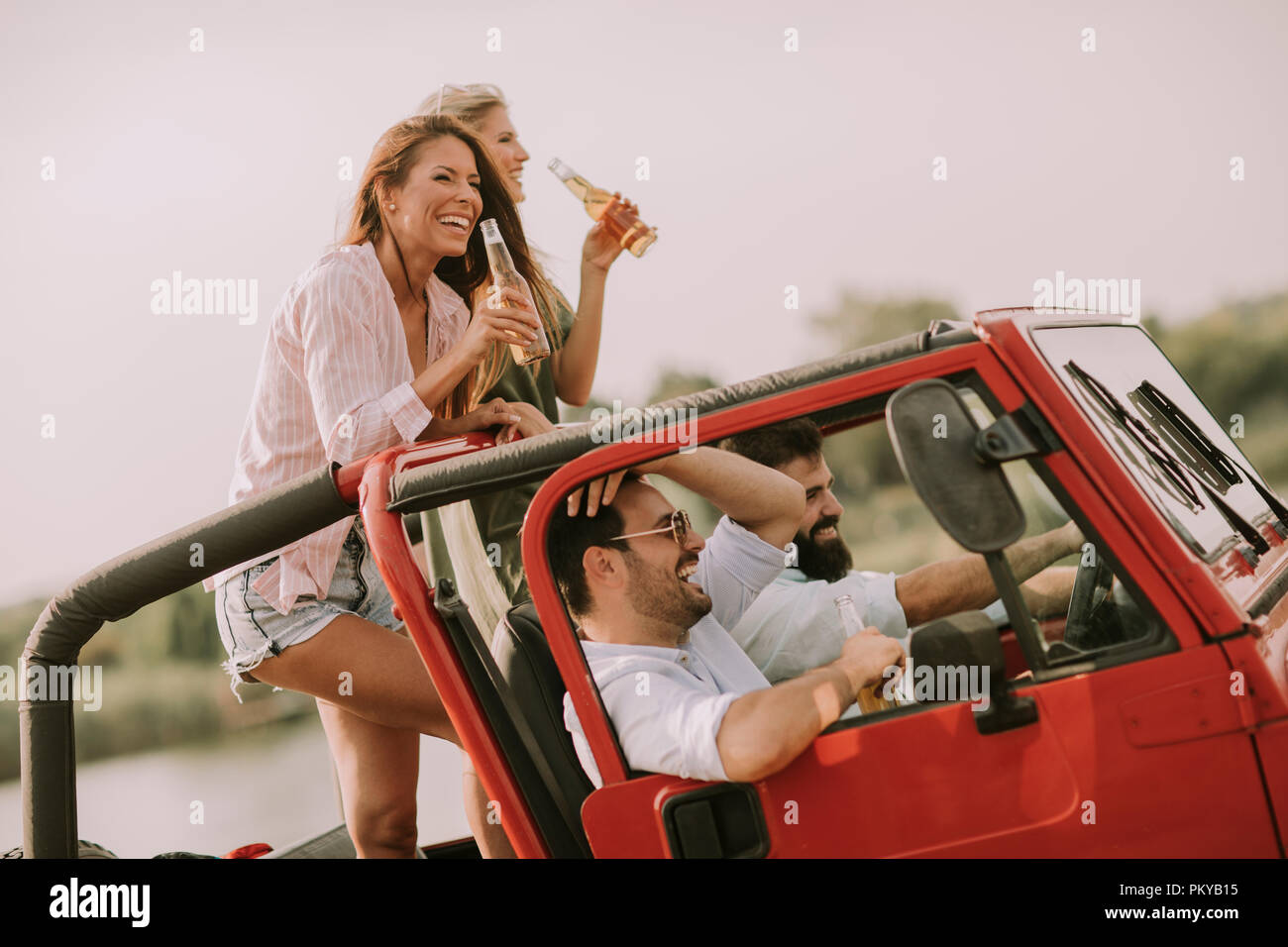 Car friends party hi-res stock photography and images - Alamy