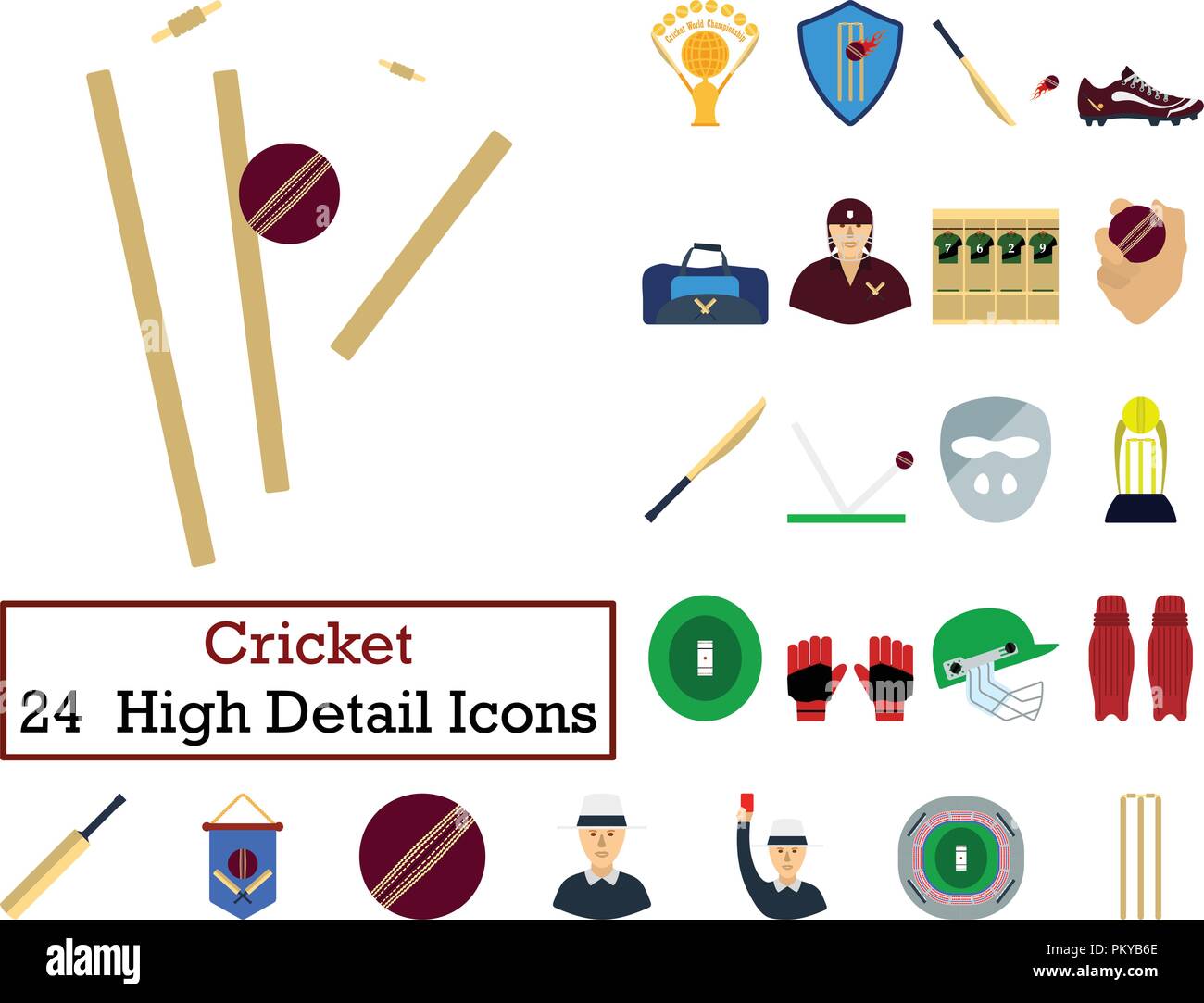 Cricket cap Stock Vector Images - Alamy