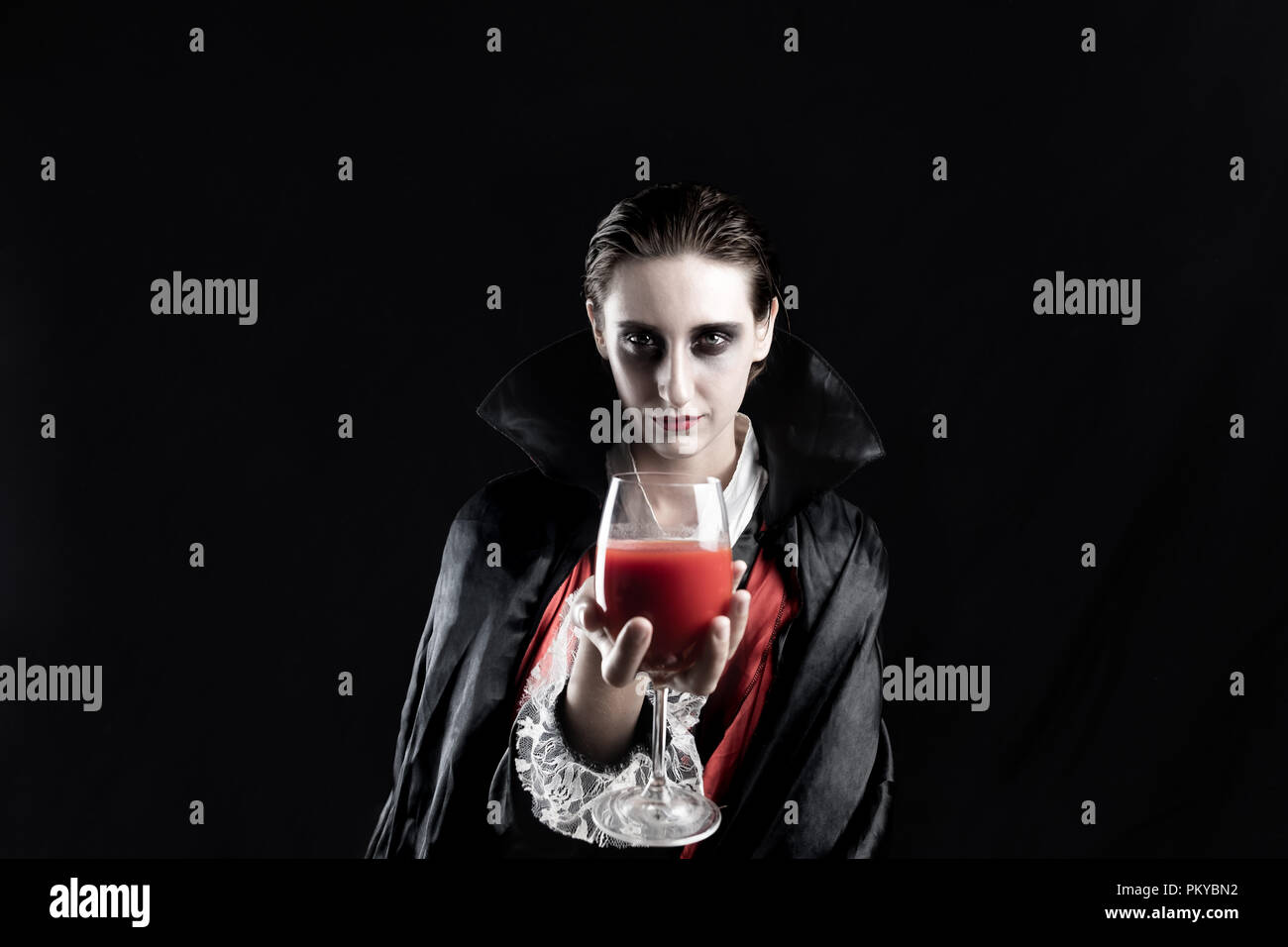 Beautiful black vampire woman hi-res stock photography and images - Alamy