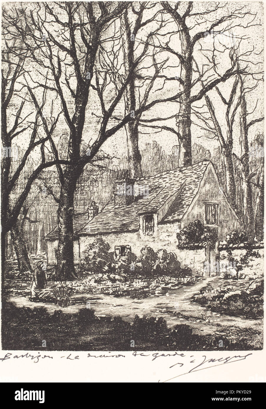 Barbizon: La maison de garde. Medium: lithograph and aquatint. Museum ...