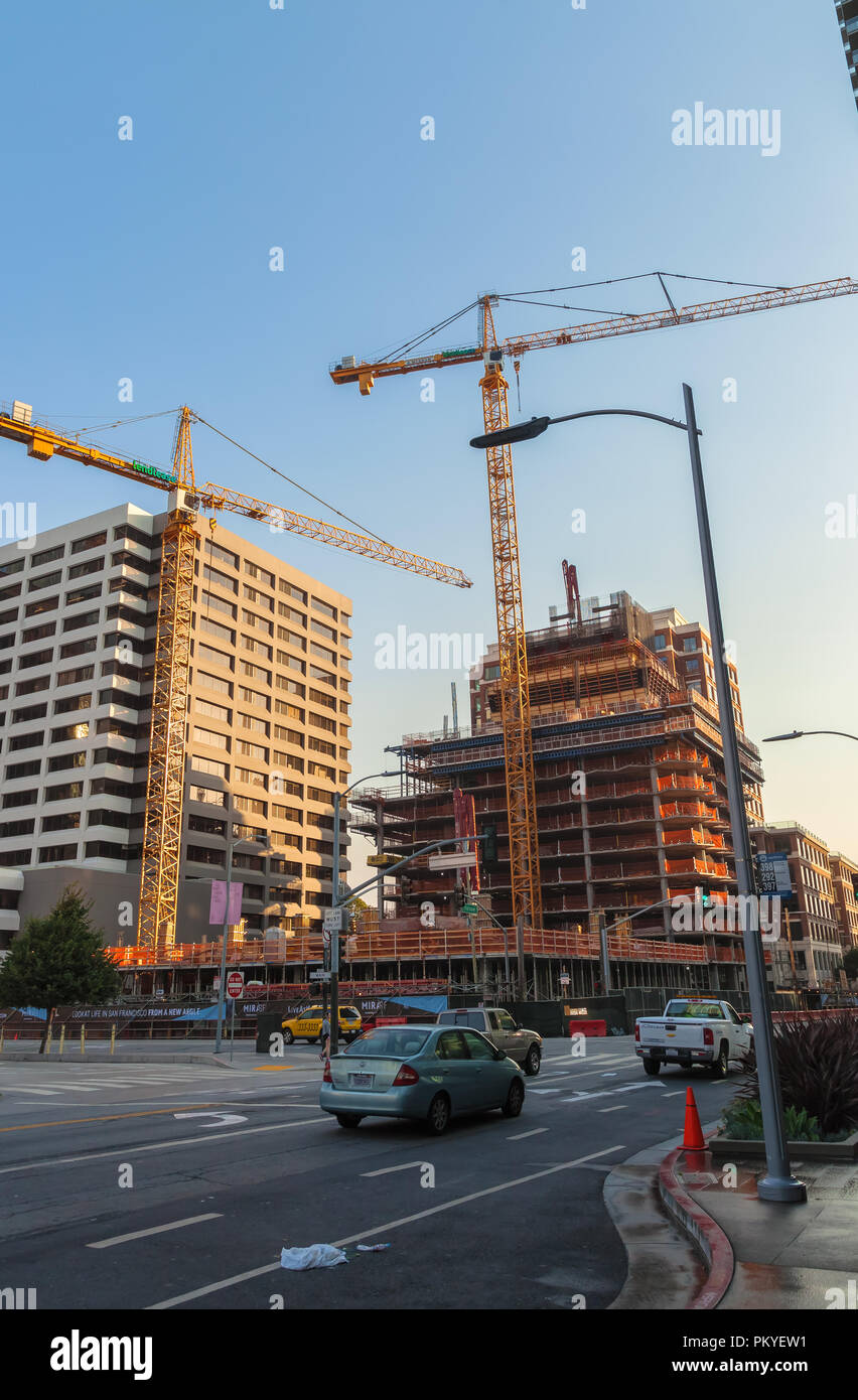A new high rise building under construction in San Francisco ...
