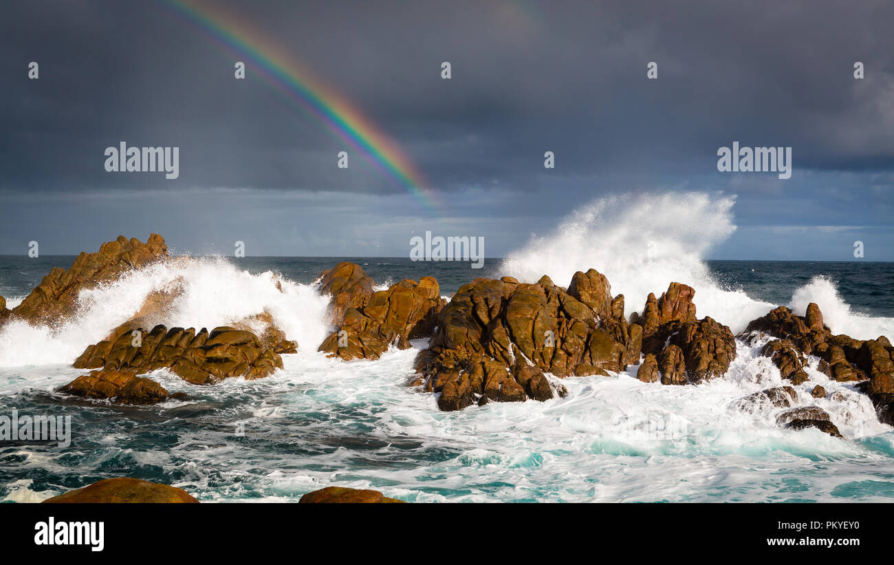 Rainbow Over Canal Rocks Stock Photo - Alamy