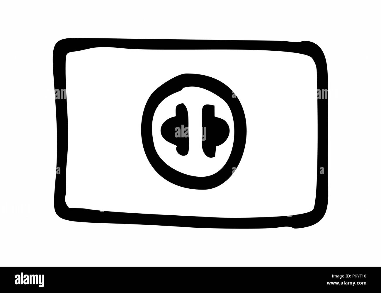 Outlet wall drawing Stock Vector Images - Alamy