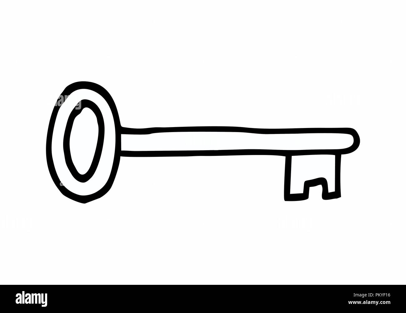 Black and white illustration of a key Stock Vector Image & Art - Alamy