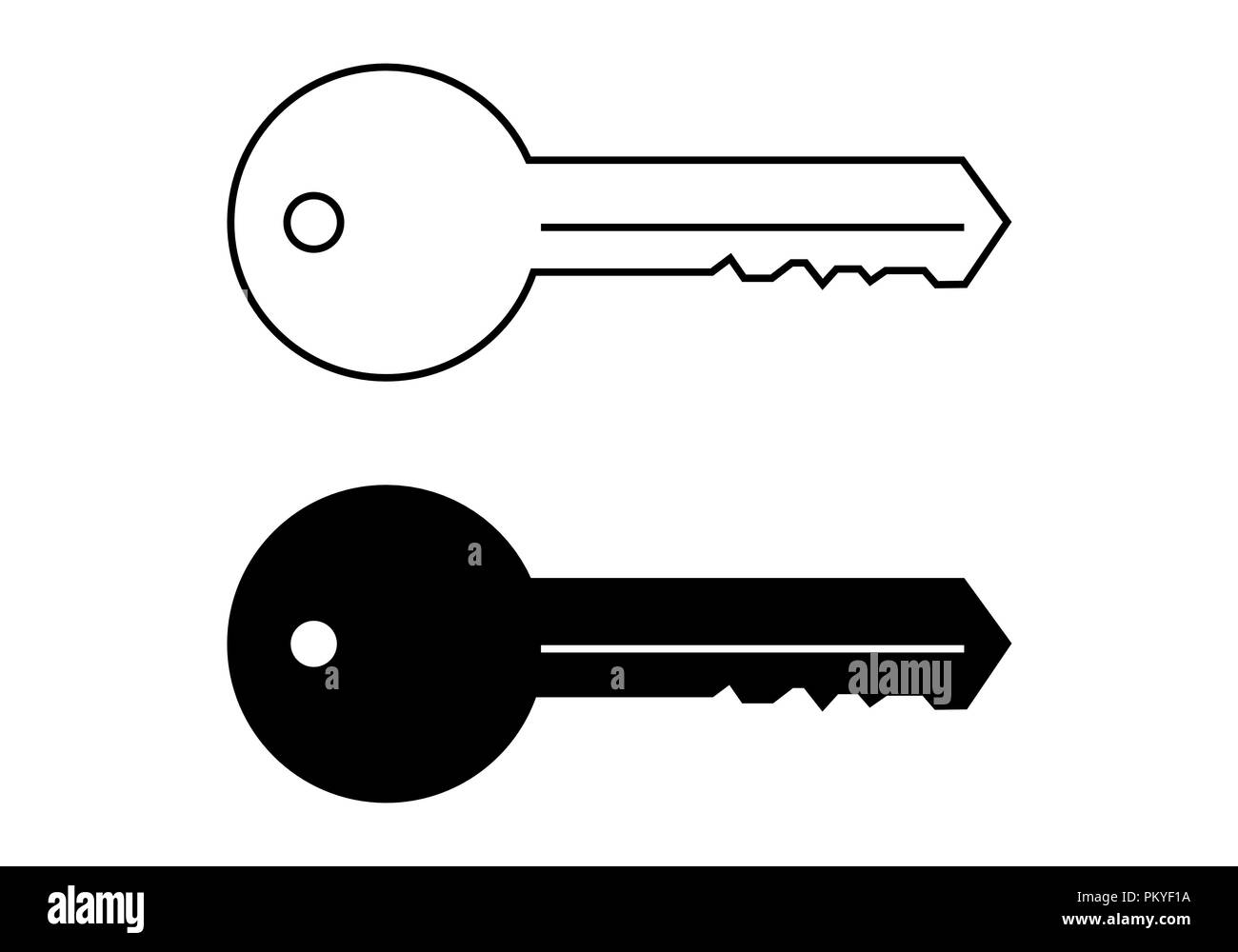 Flat illustration of keys isolated on white background Stock Vector ...