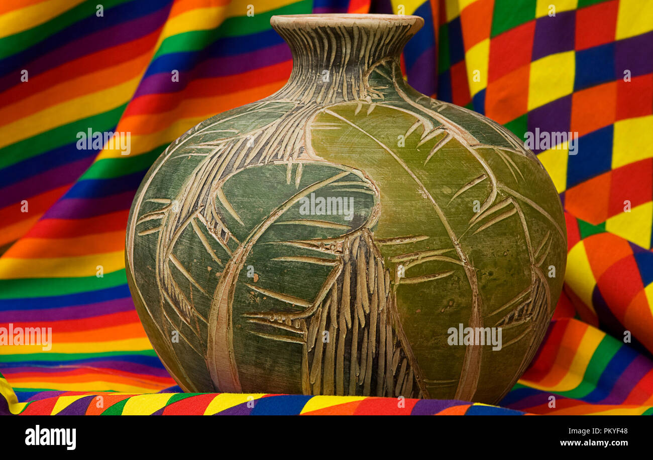 Images of Mexican objects including sombreros, baskets, flowers and ...