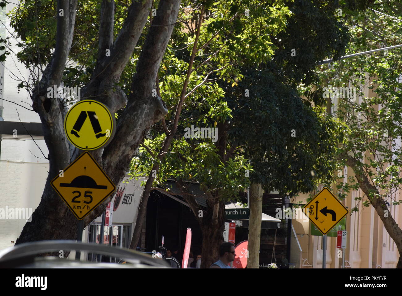 Australian Road Signs & Pedestrians Stock Photo - Alamy