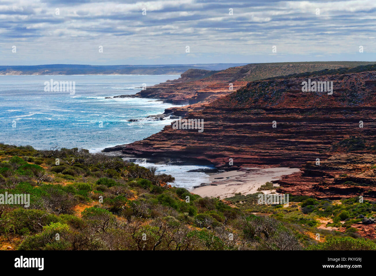 Coastal Cliffs on the Indian Ocean, Kalbarri National Park, Western ...