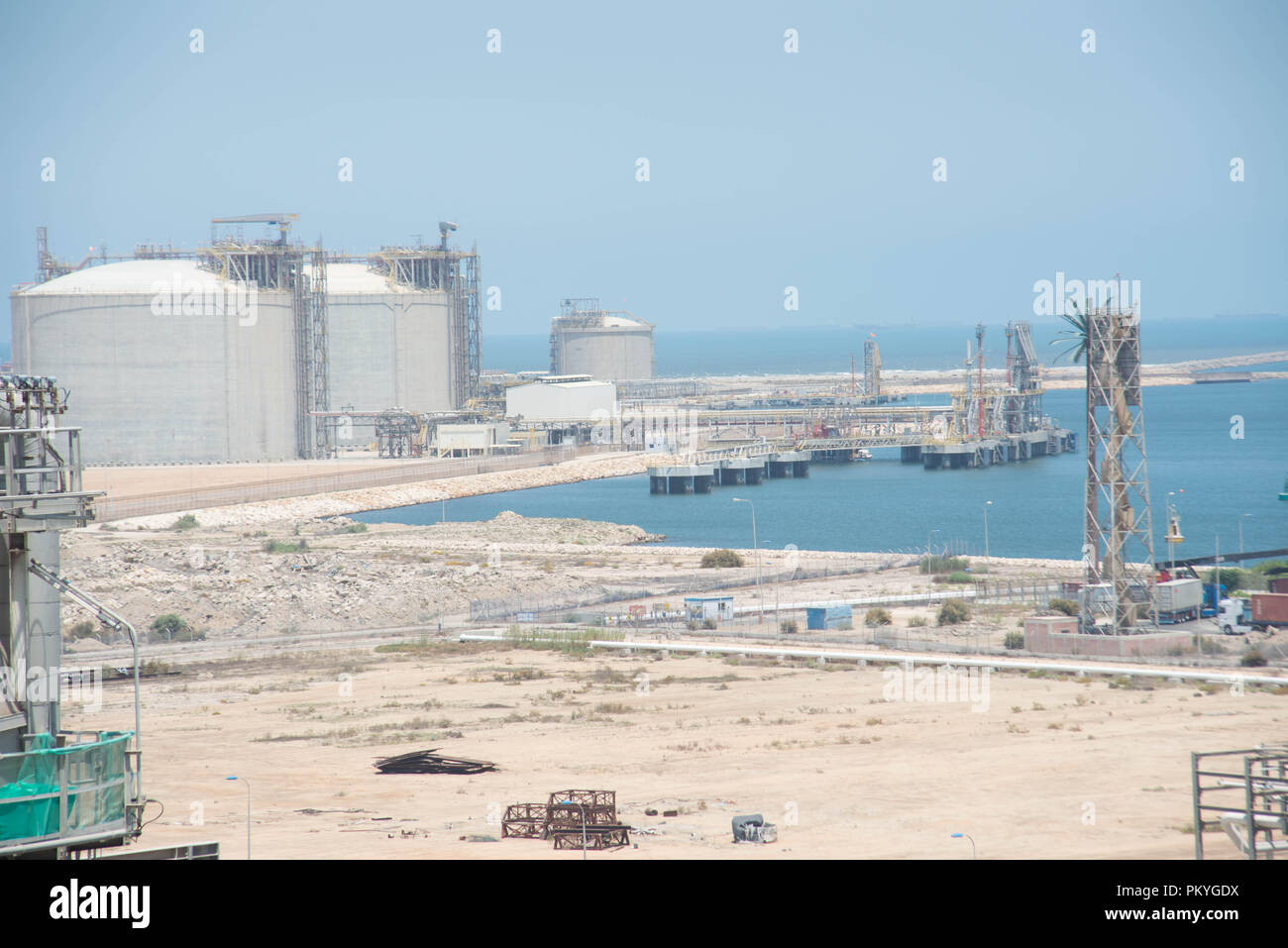 The SEGAS LNG (liquified natural gas) complex in Damietta, Egypt, owned ...