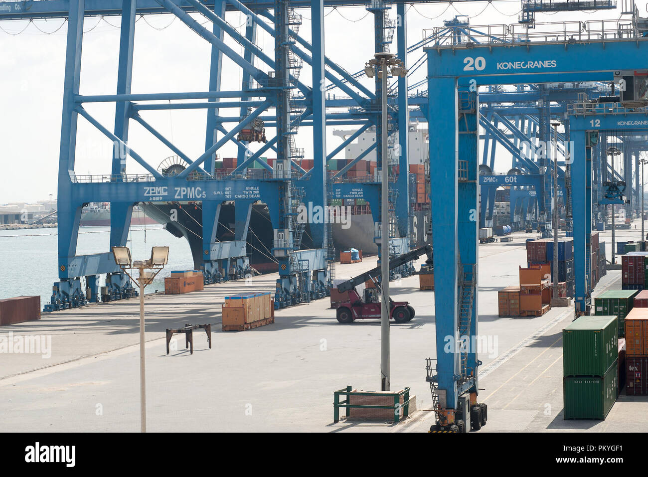 The Damietta container terminal at Damietta, Egypt, situated 10 km west ...