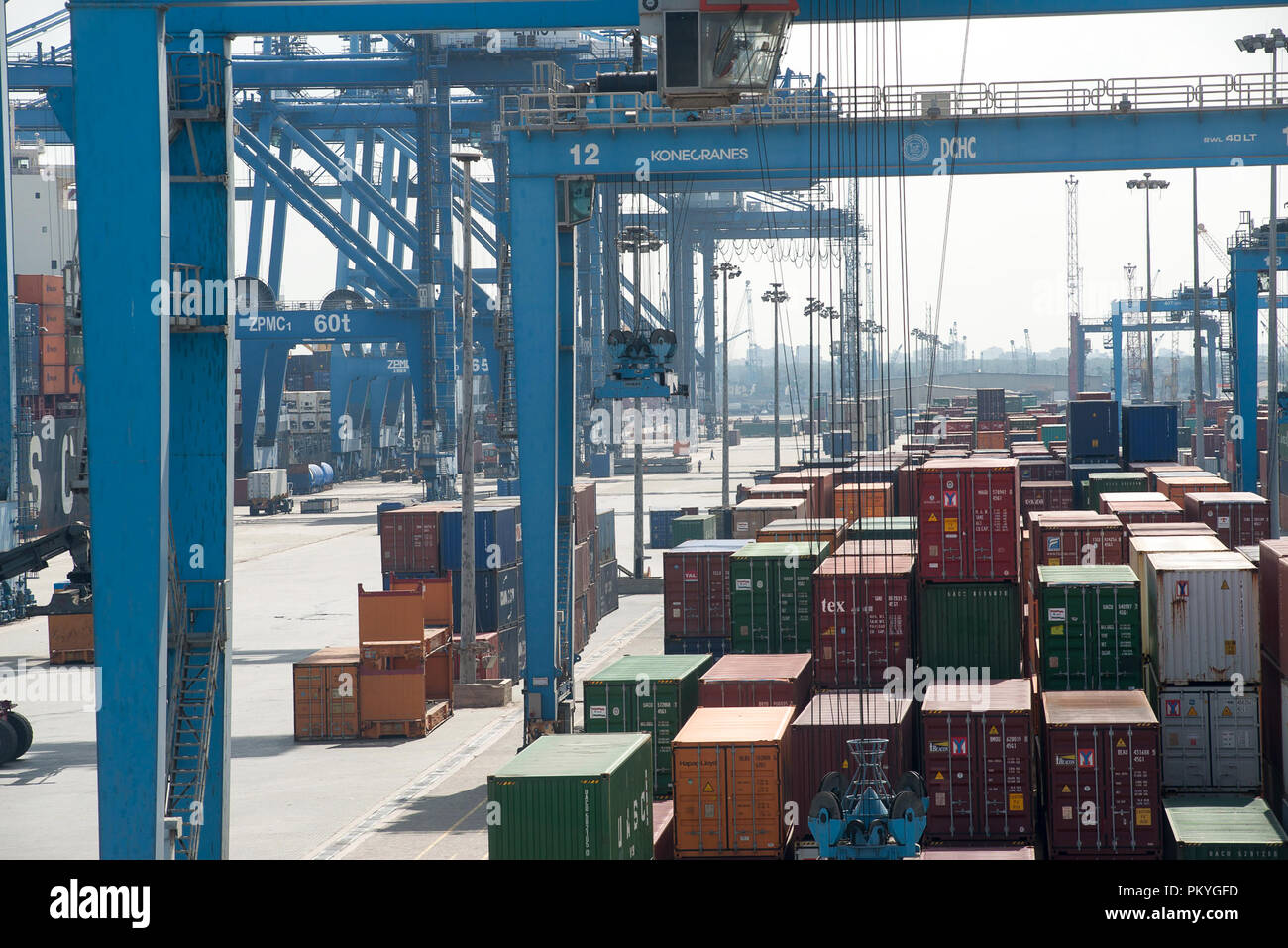 The Damietta container terminal at Damietta, Egypt, situated 10 km west ...