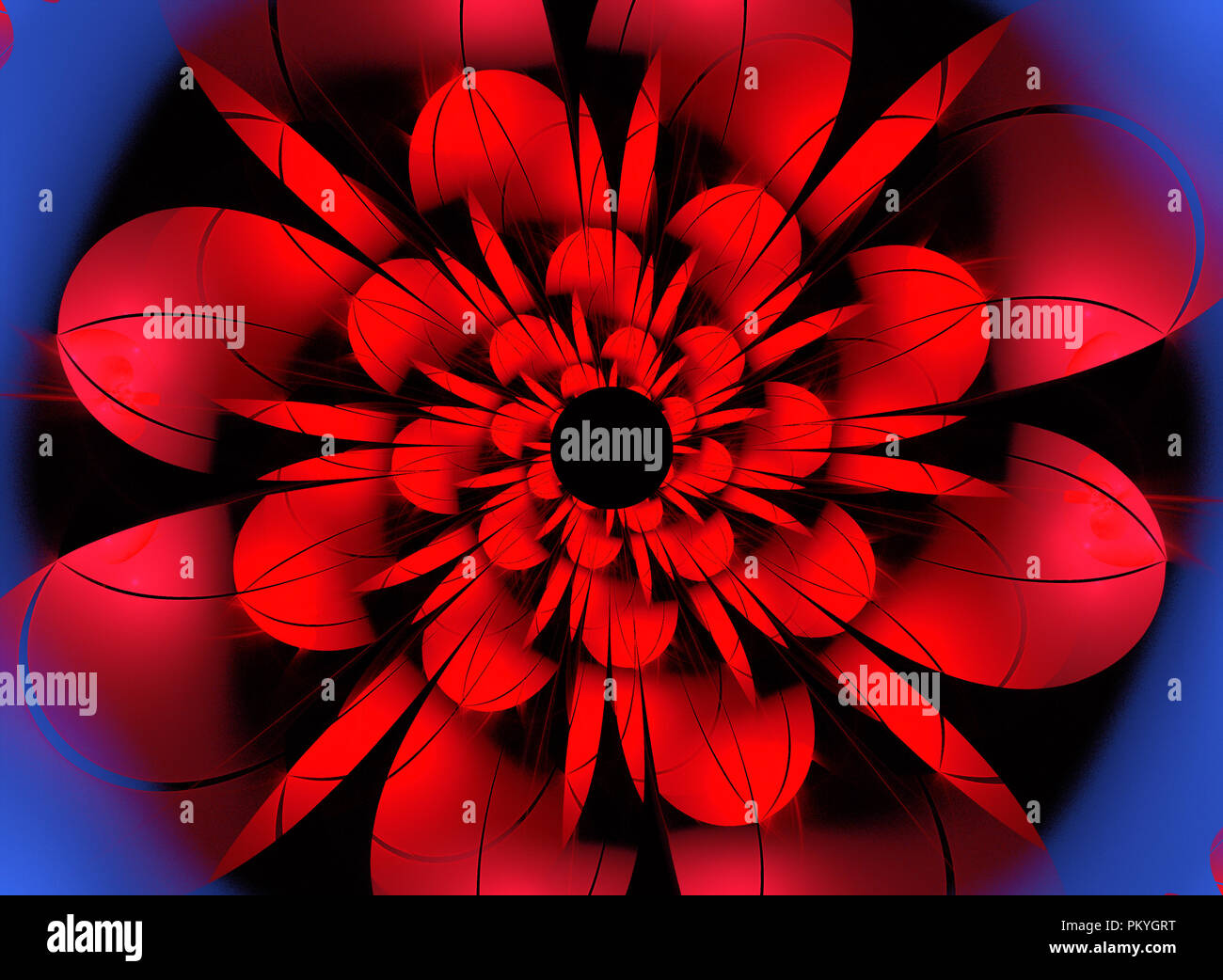 Abstract fractal patterns and shapes. Fractal texture. The colors in ...