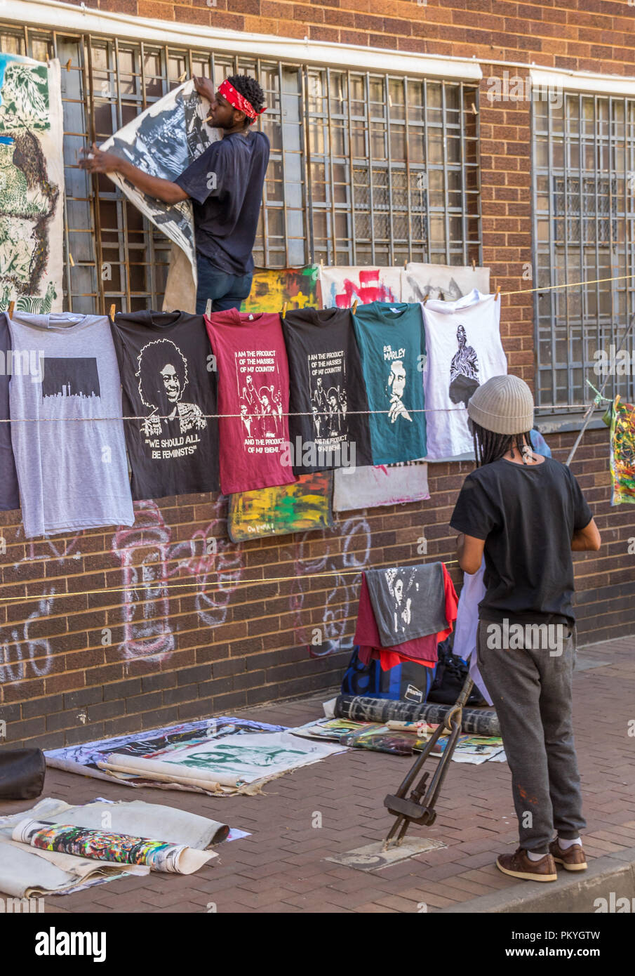 Johannesburg, South Africa - unidentified residents going about their ...