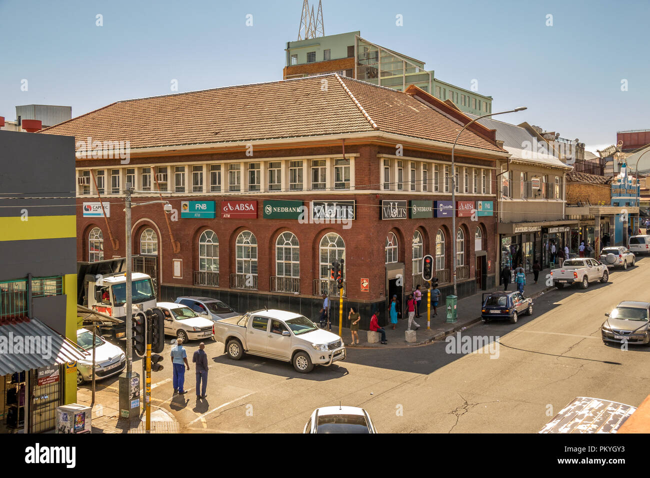 Johannesburg, South Africa - unidentified residents going about their ...