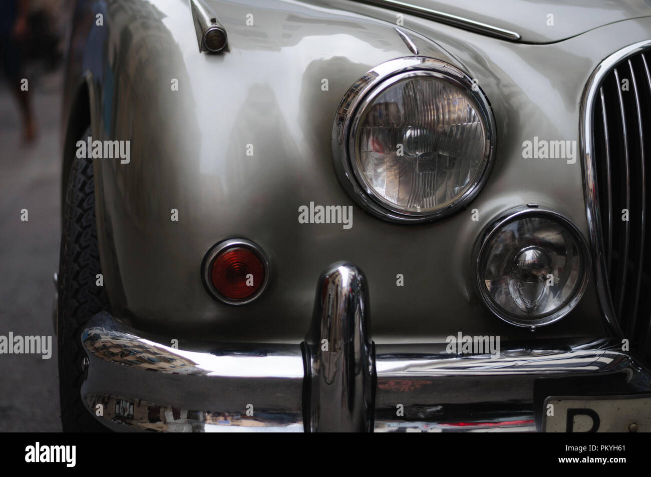 front view of the car on the headlight and bumper Stock Photo - Alamy