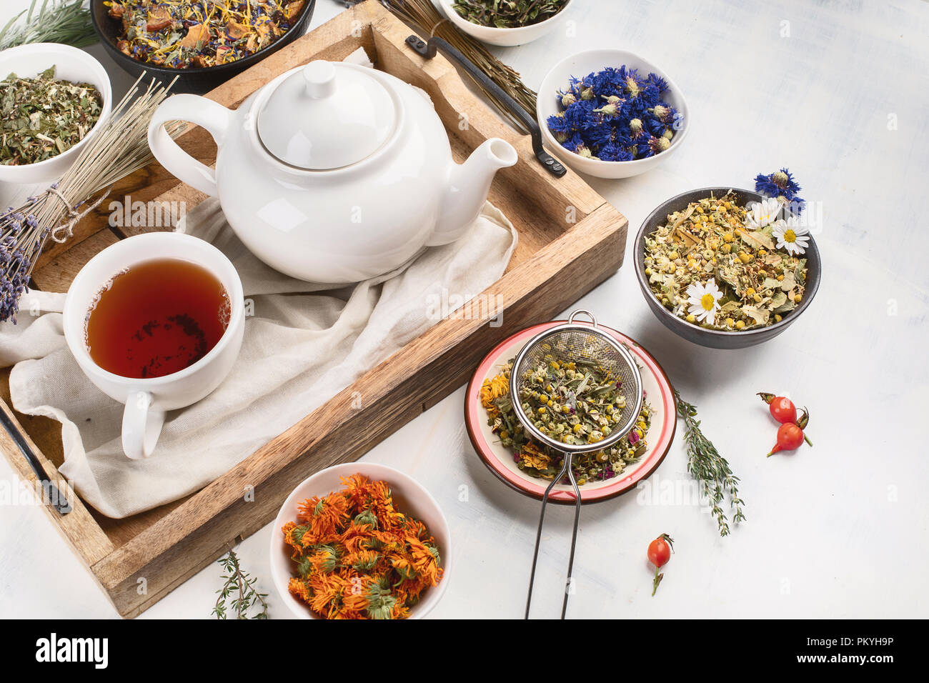 Different type of tea Stock Photo - Alamy