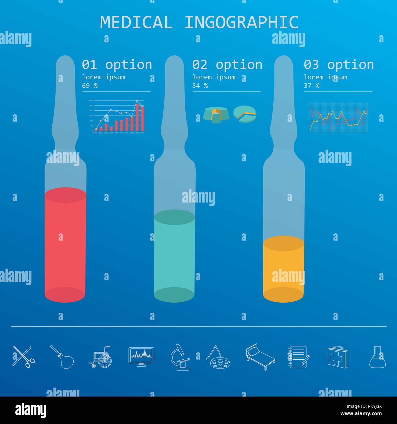 Medical and healthcare infographic, elements for creating infographics ...