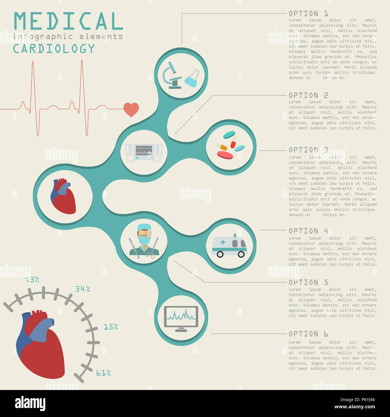 Medical and healthcare infographic, Cardiology infographics. Vector ...