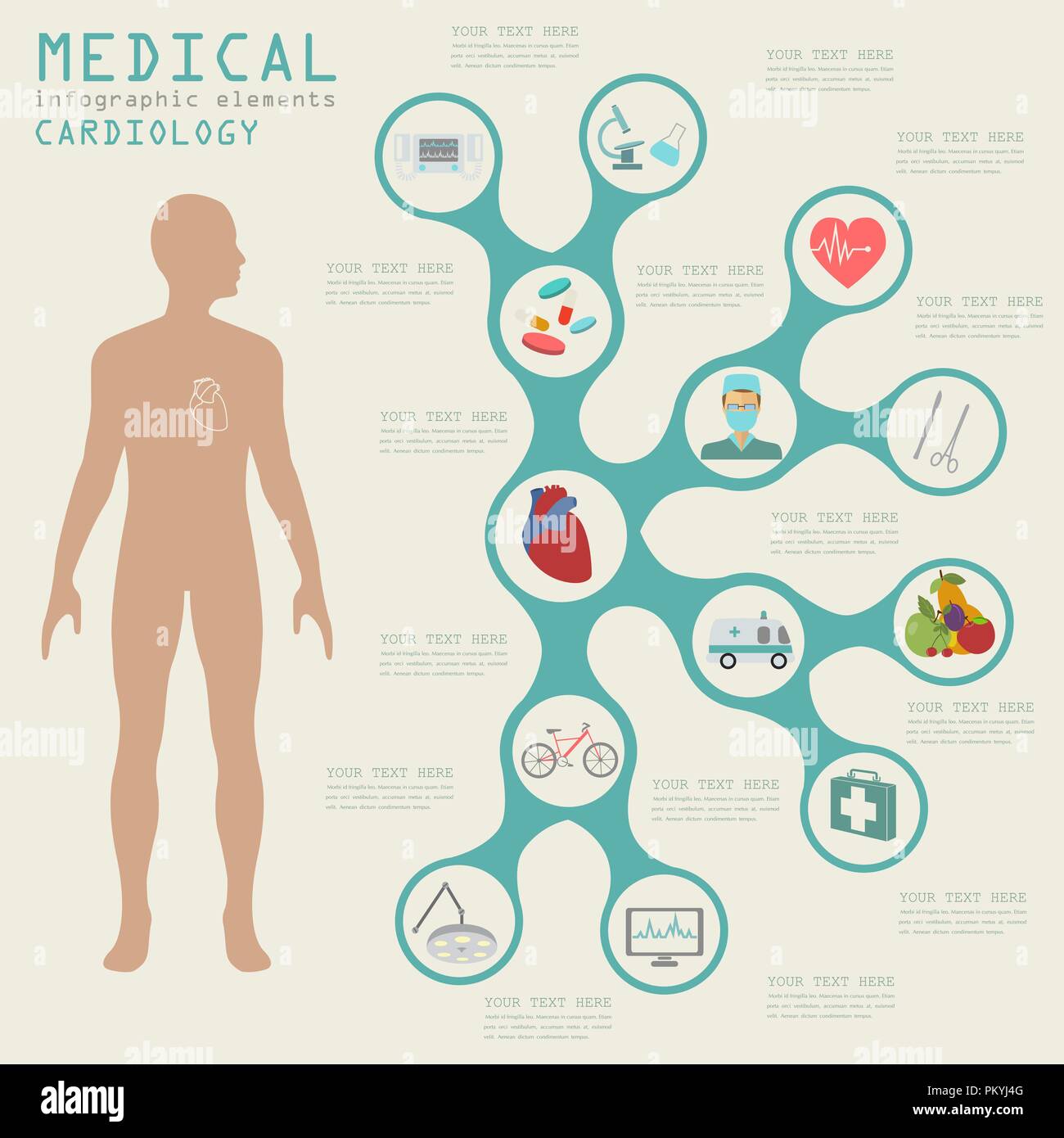 Medical and healthcare infographic, Cardiology infographics. Vector ...