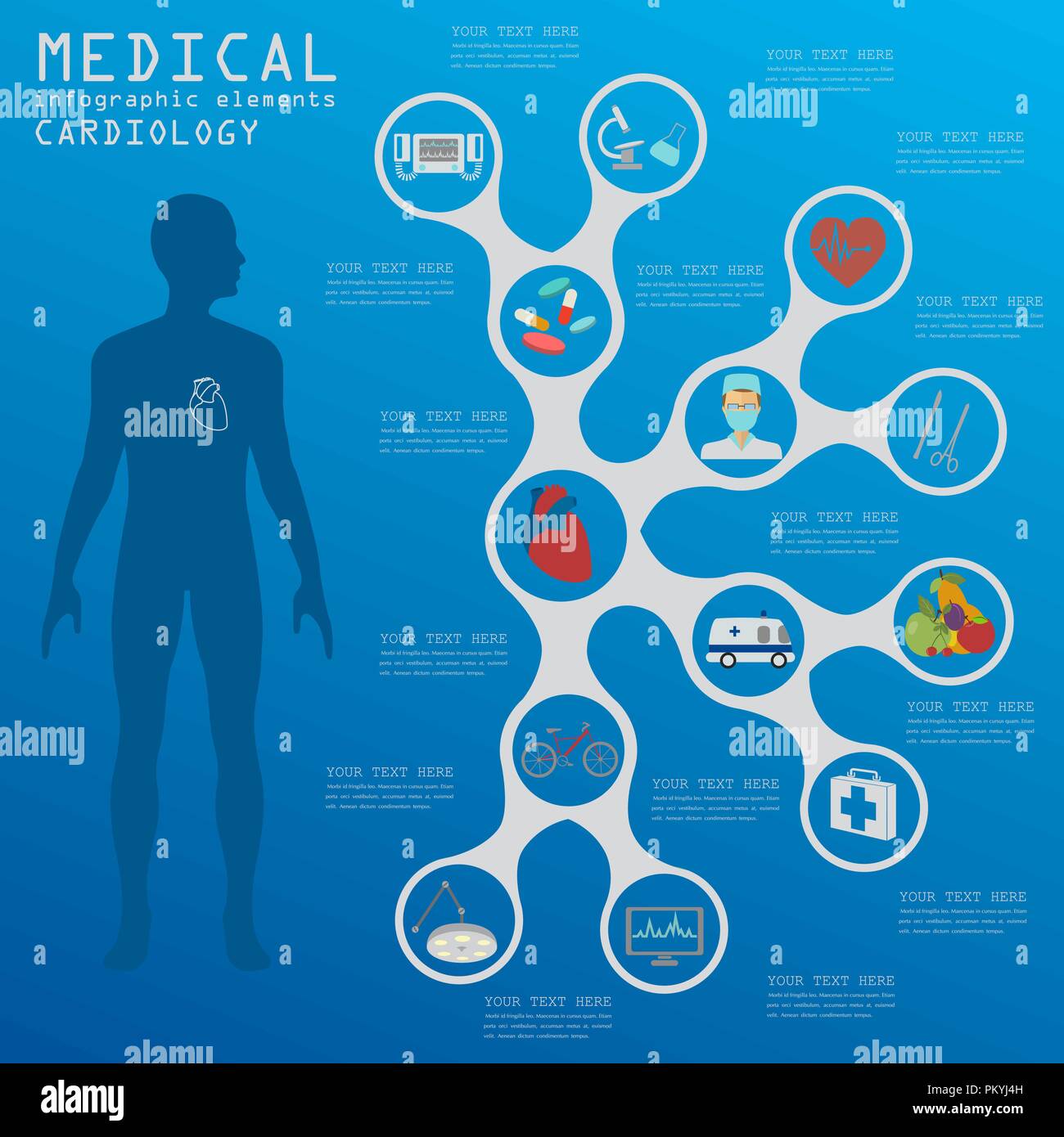 Medical and healthcare infographic, Cardiology infographics. Vector ...