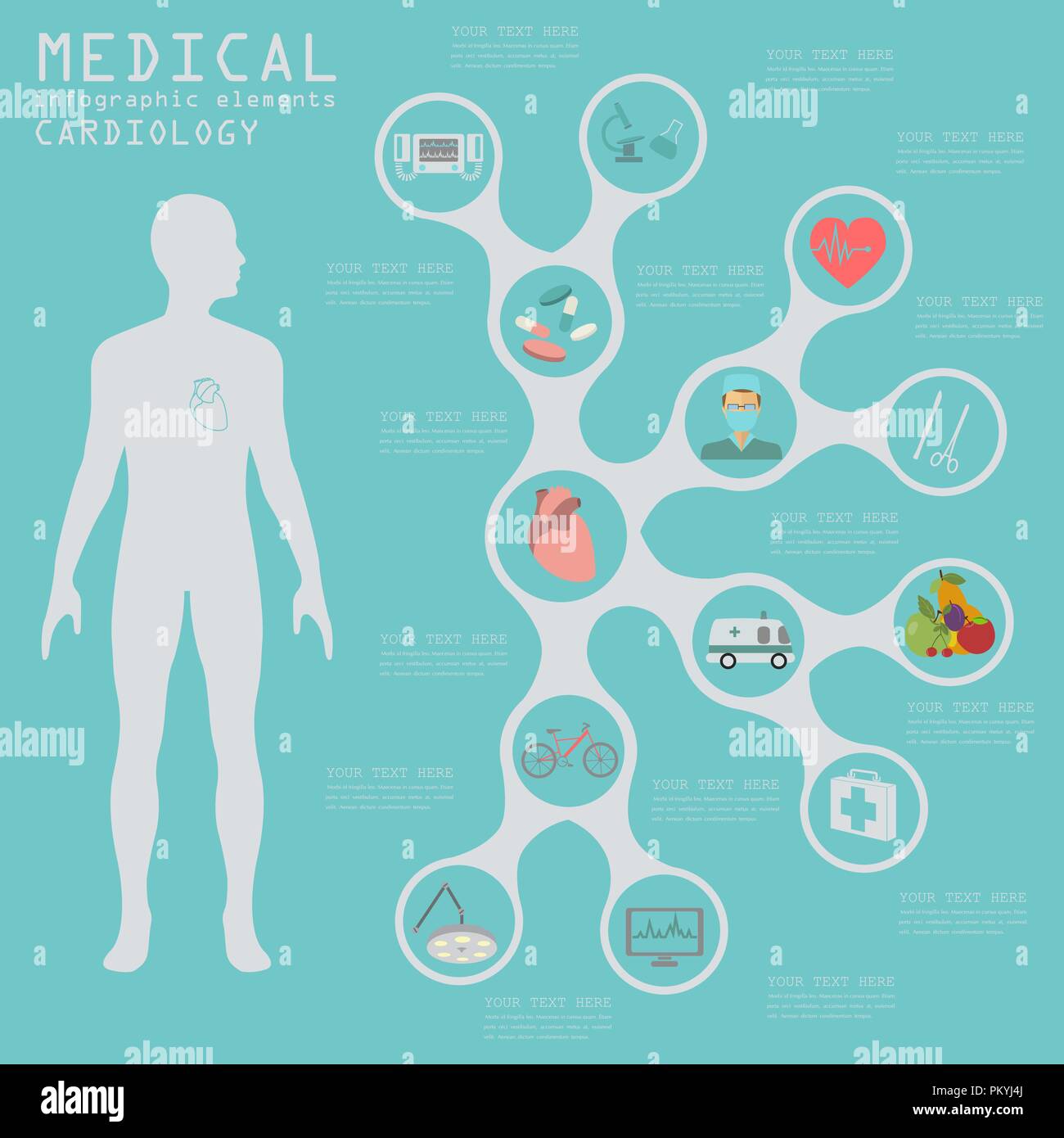 Medical and healthcare infographic, Cardiology infographics. Vector ...