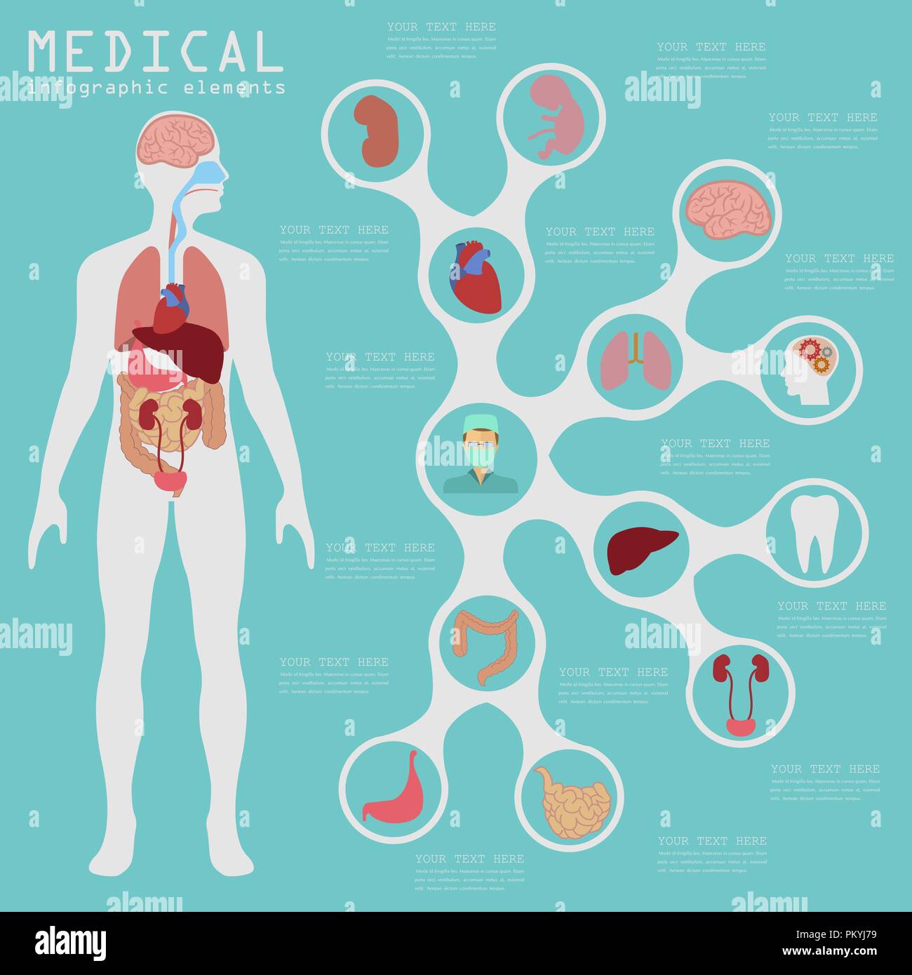 Medical and healthcare infographic, elements for creating infographics ...