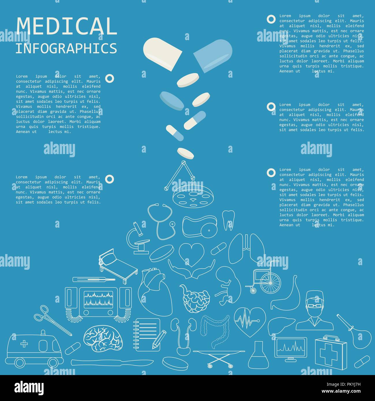 Medical and healthcare infographic, elements for creating infographics ...