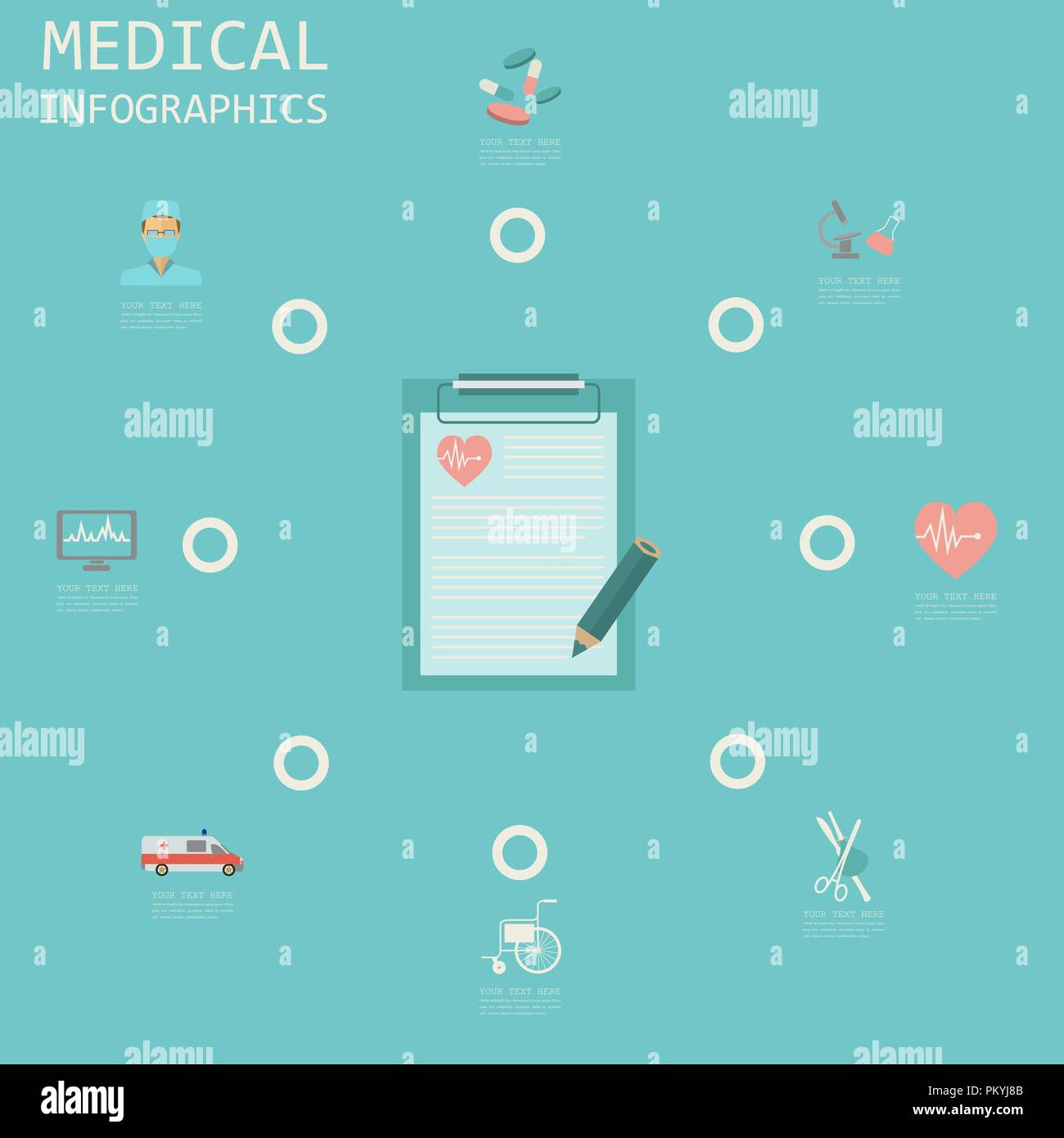 Medical and healthcare infographic, elements for creating infographics ...