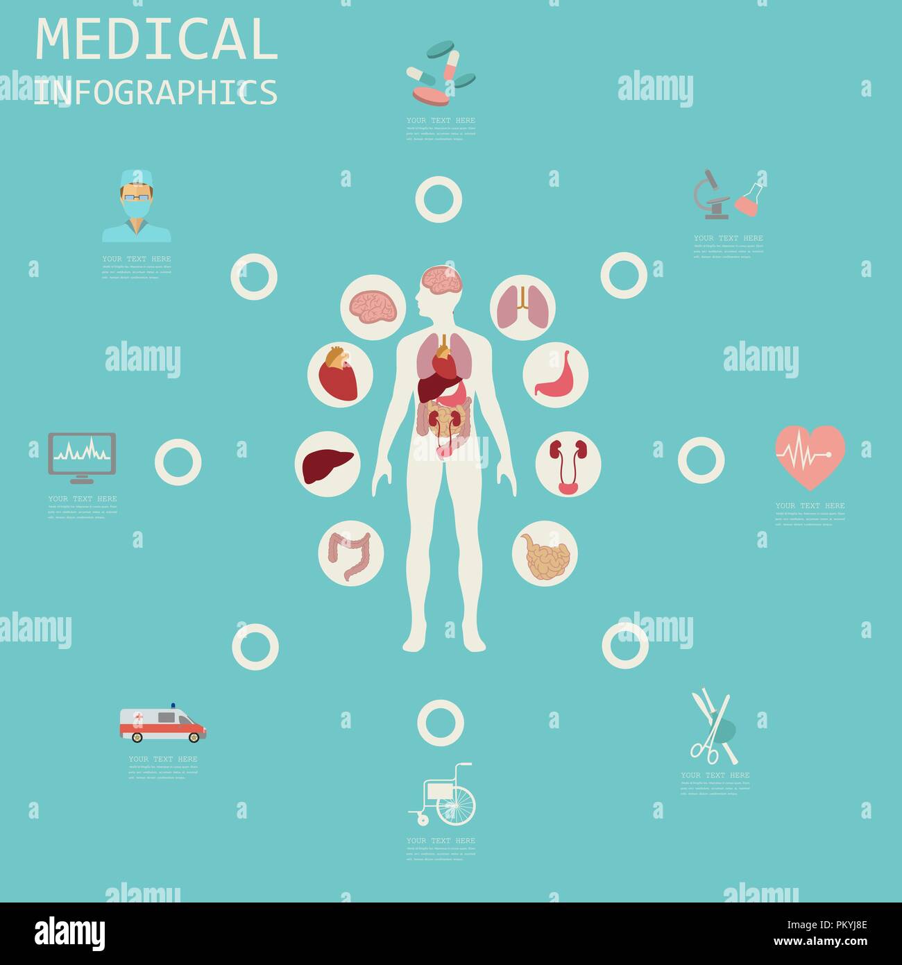 Medical and healthcare infographic, elements for creating infographics ...