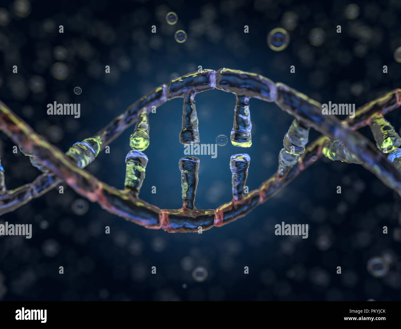 DNA chain. Abstract scientific background. Beautiful illustraion ...