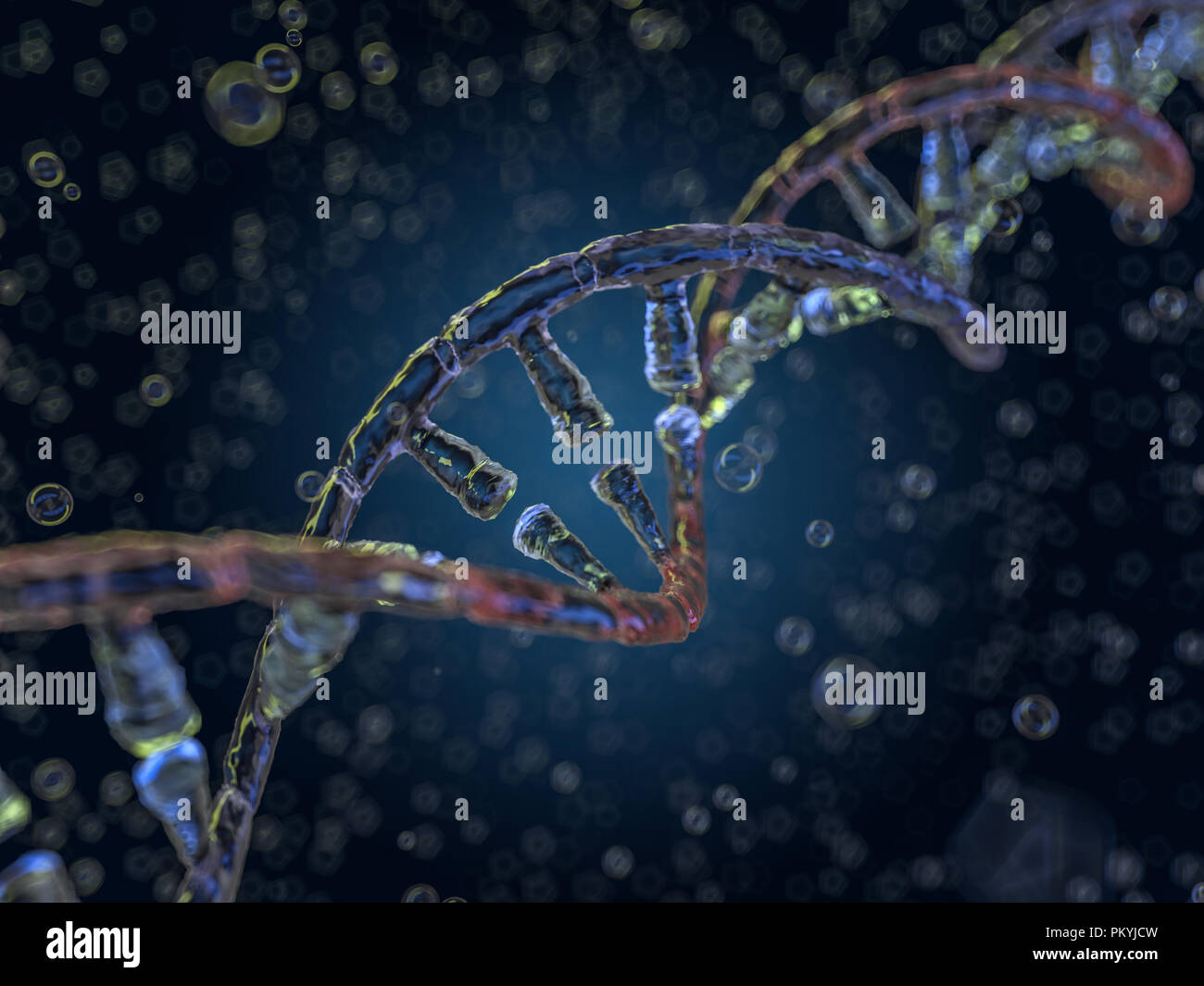 DNA chain. Abstract scientific background. Beautiful illustraion ...