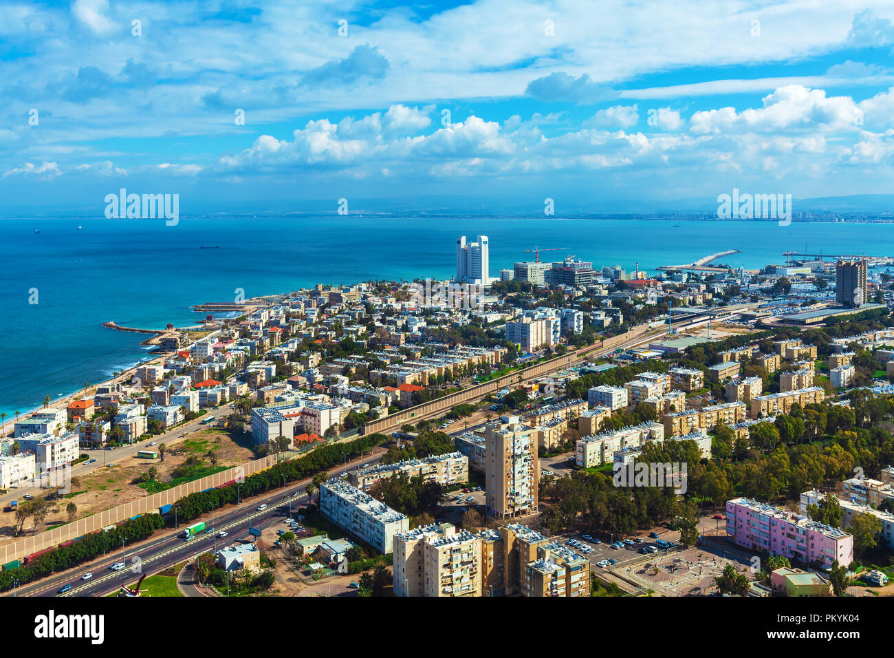 Panoramic Aerial View of Haifa, Israel Stock Photo - Alamy