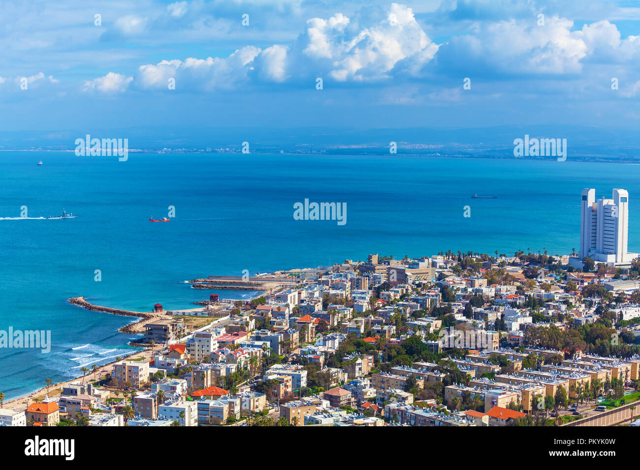 Panoramic Aerial View of Haifa, Israel Stock Photo - Alamy