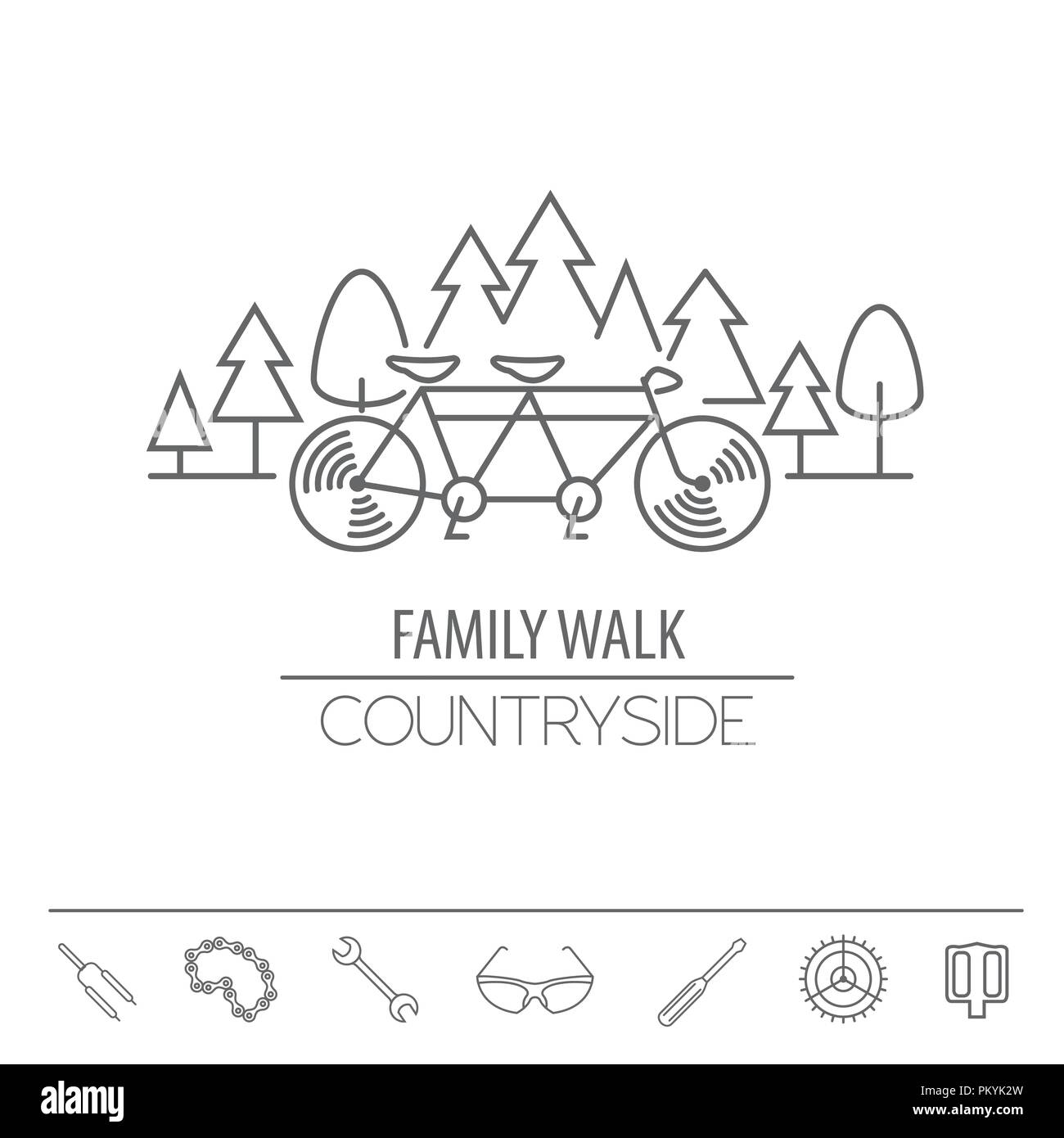 Bicycle logo design vector template Black and White Stock Photos ...