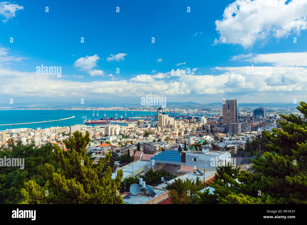 Aerial View of Haifa from Bahai Garden, Israel Stock Photo - Alamy