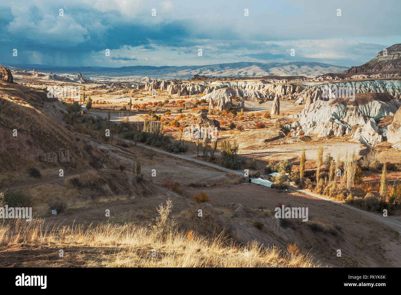 Natural canyon landscape scene in Cappadocia, Turkey Stock Photo - Alamy