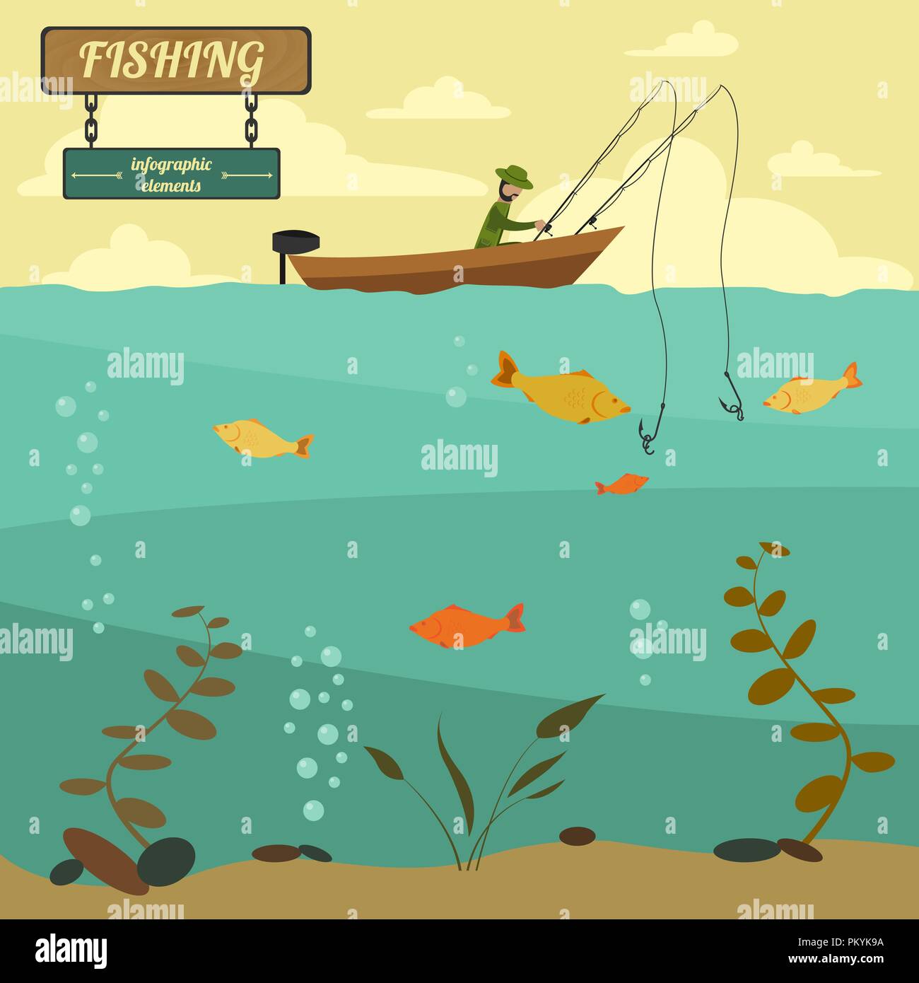 Fly fishing lure on Stock Vector Images - Alamy