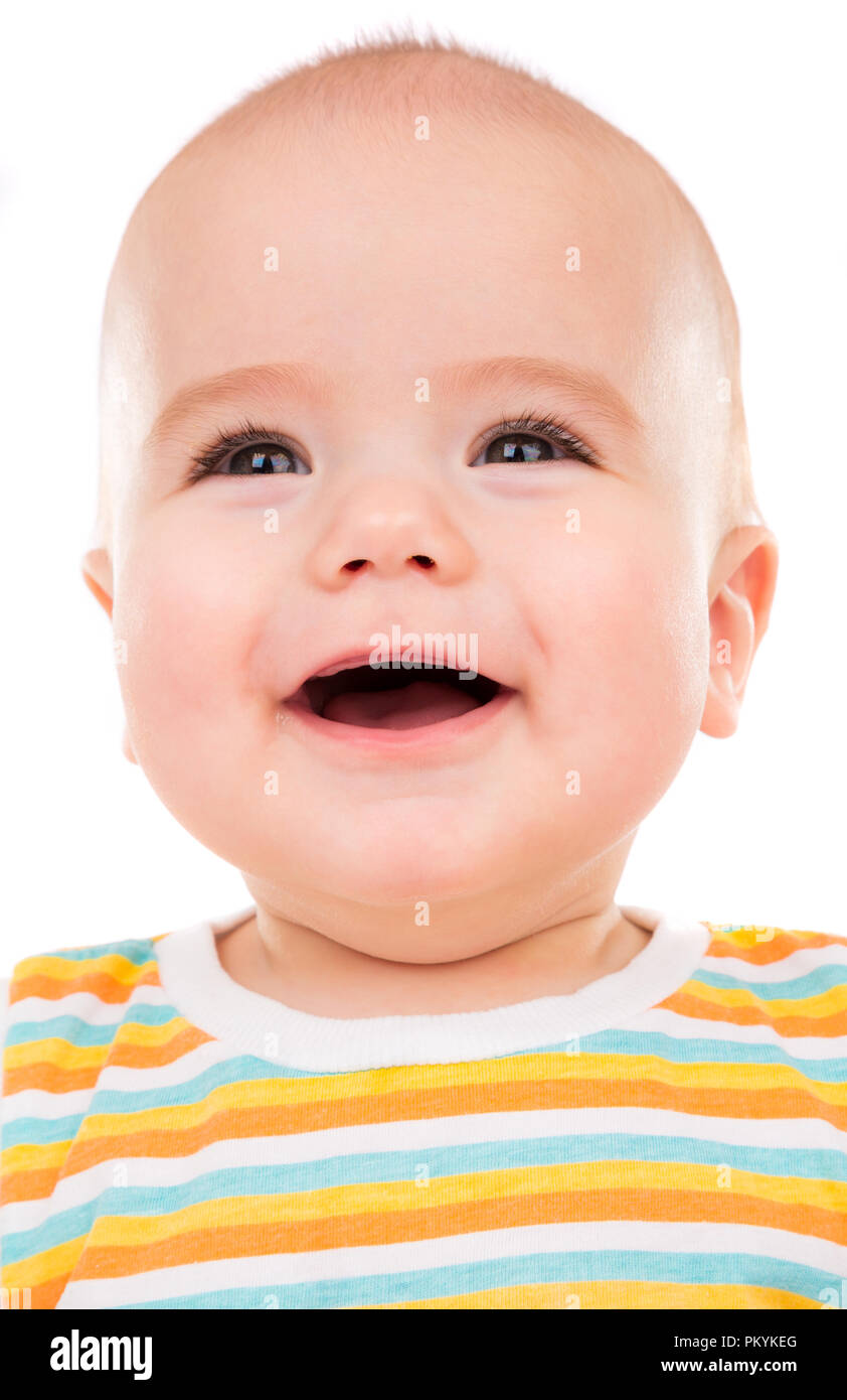 Happy Little Baby isolated on white background Stock Photo - Alamy