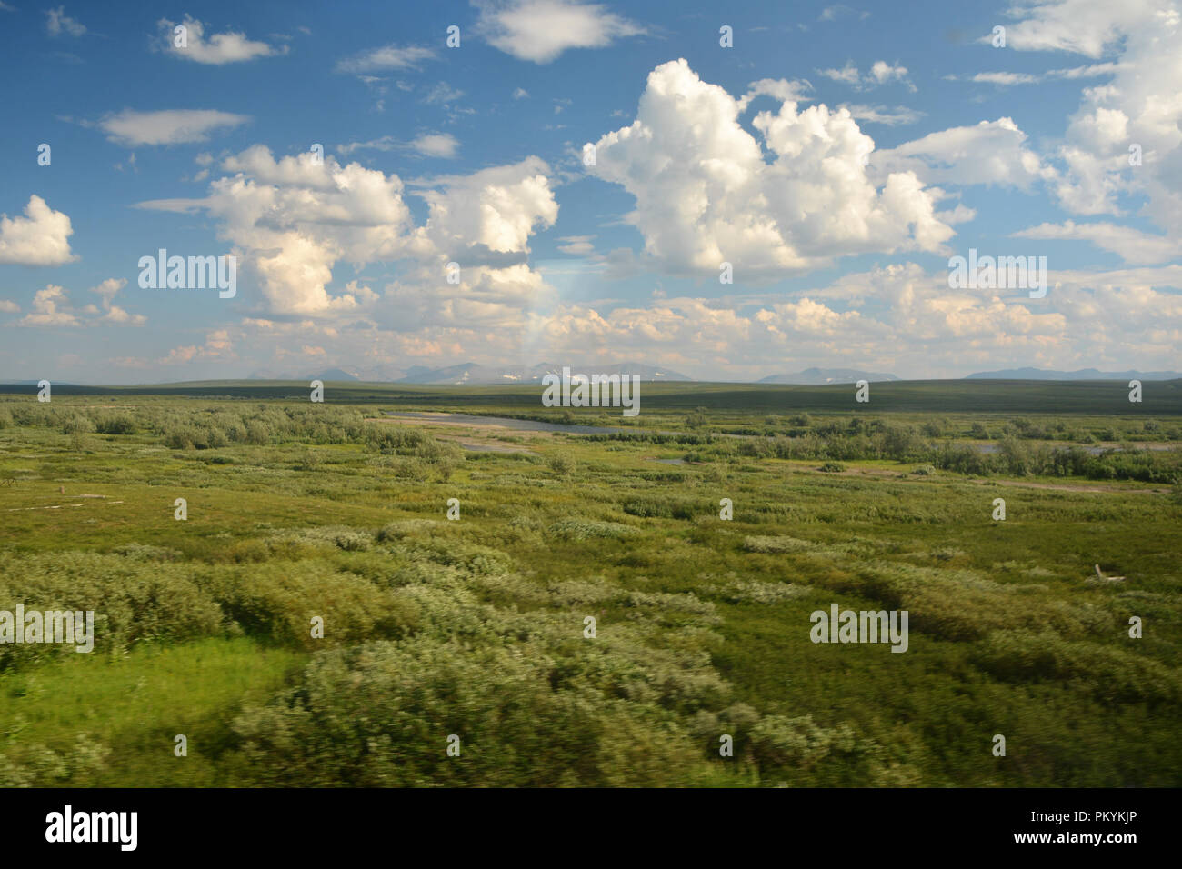 The Polar Urals. Tundra spaces in front of the Main Ural ridge Stock ...