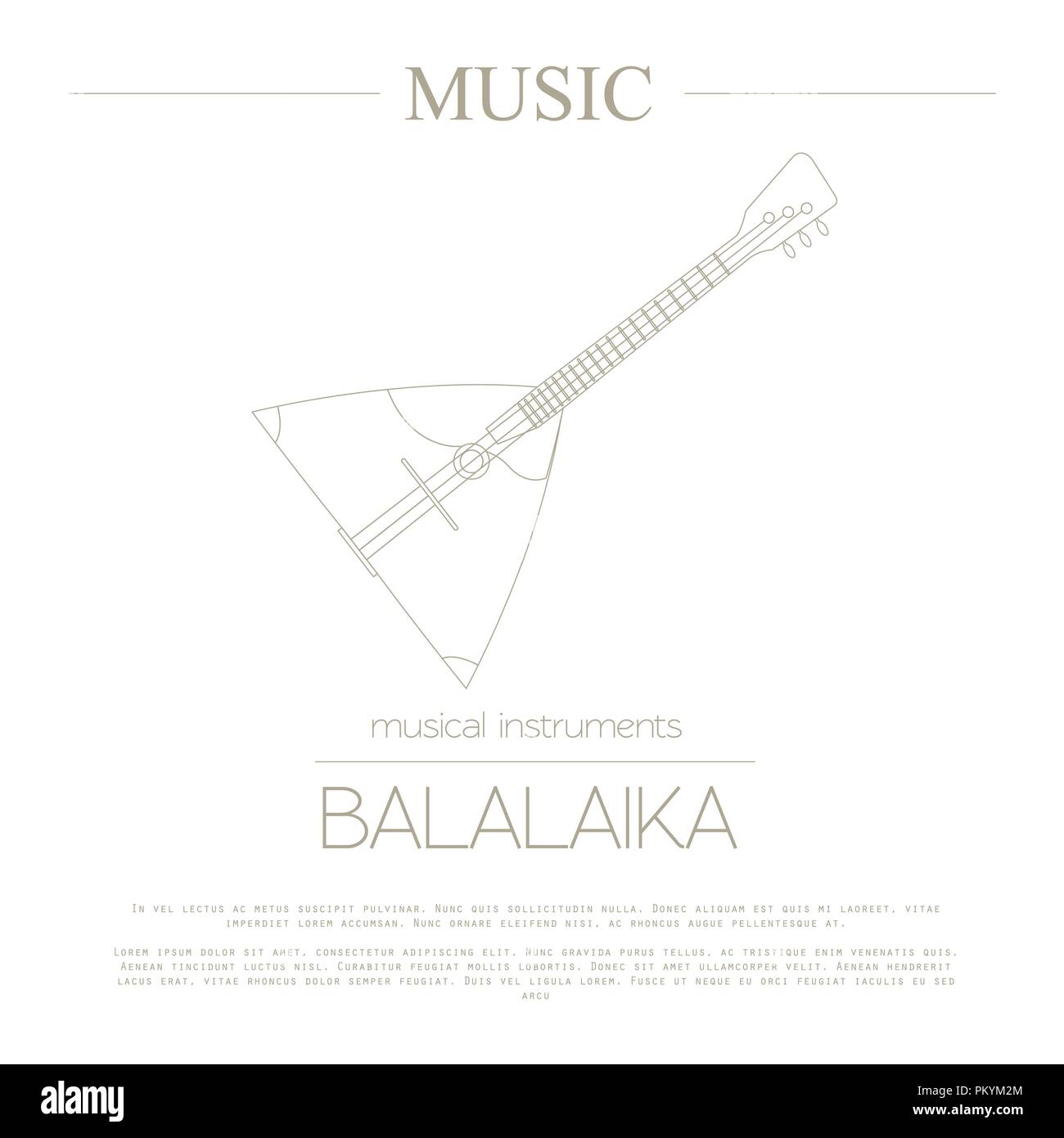 Balalaika russian stringed musical instrument Stock Vector Images - Alamy