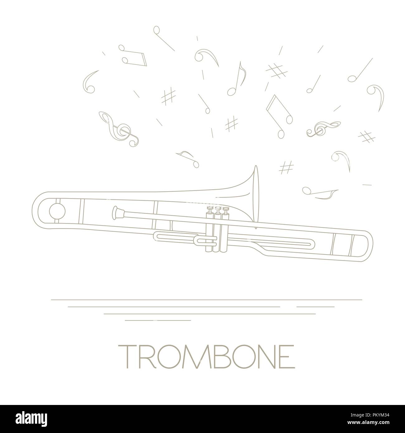 Trombone vector vectors hi-res stock photography and images - Alamy