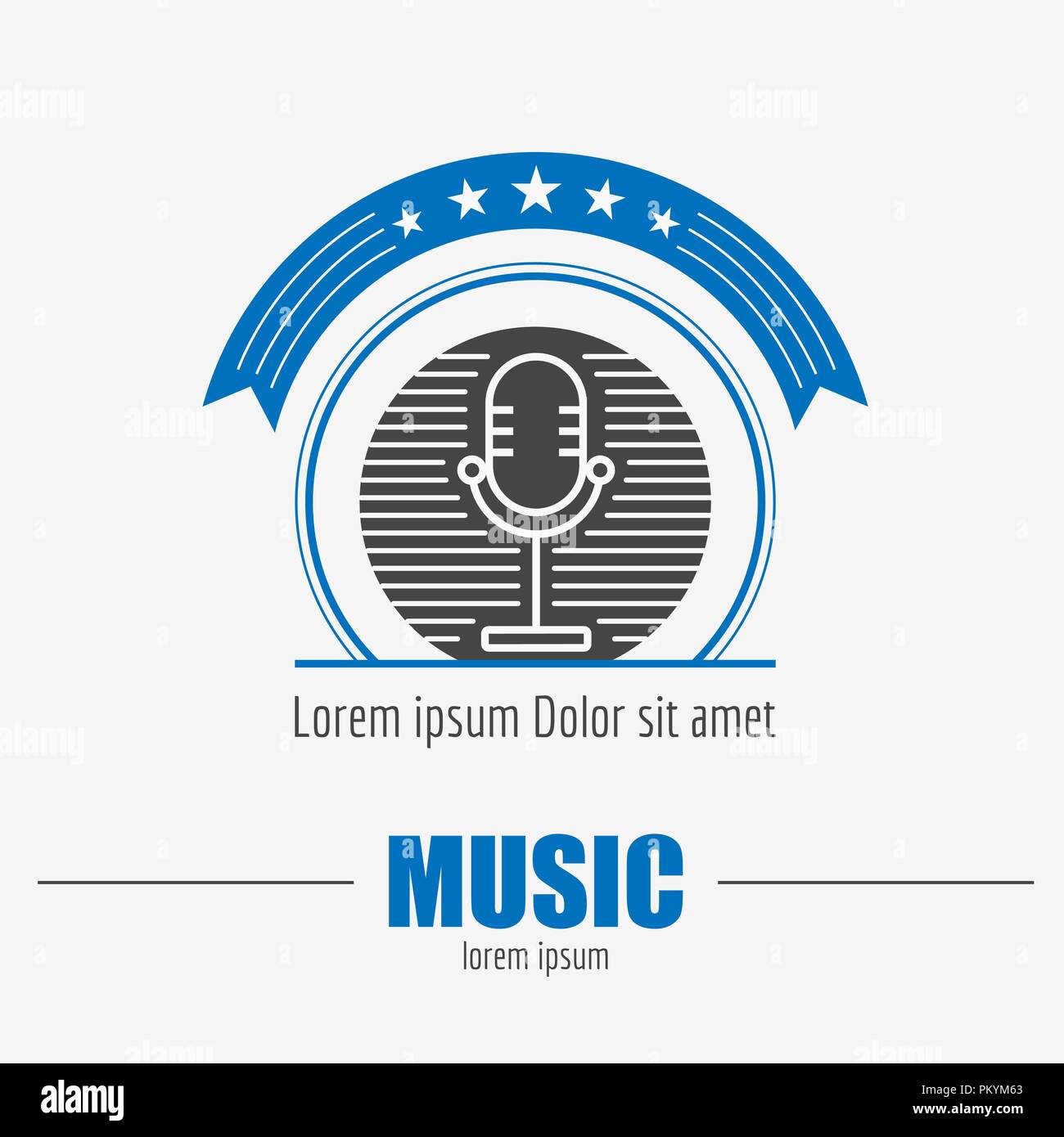 Musical instruments logos and badges. Graphic template. Vector ...