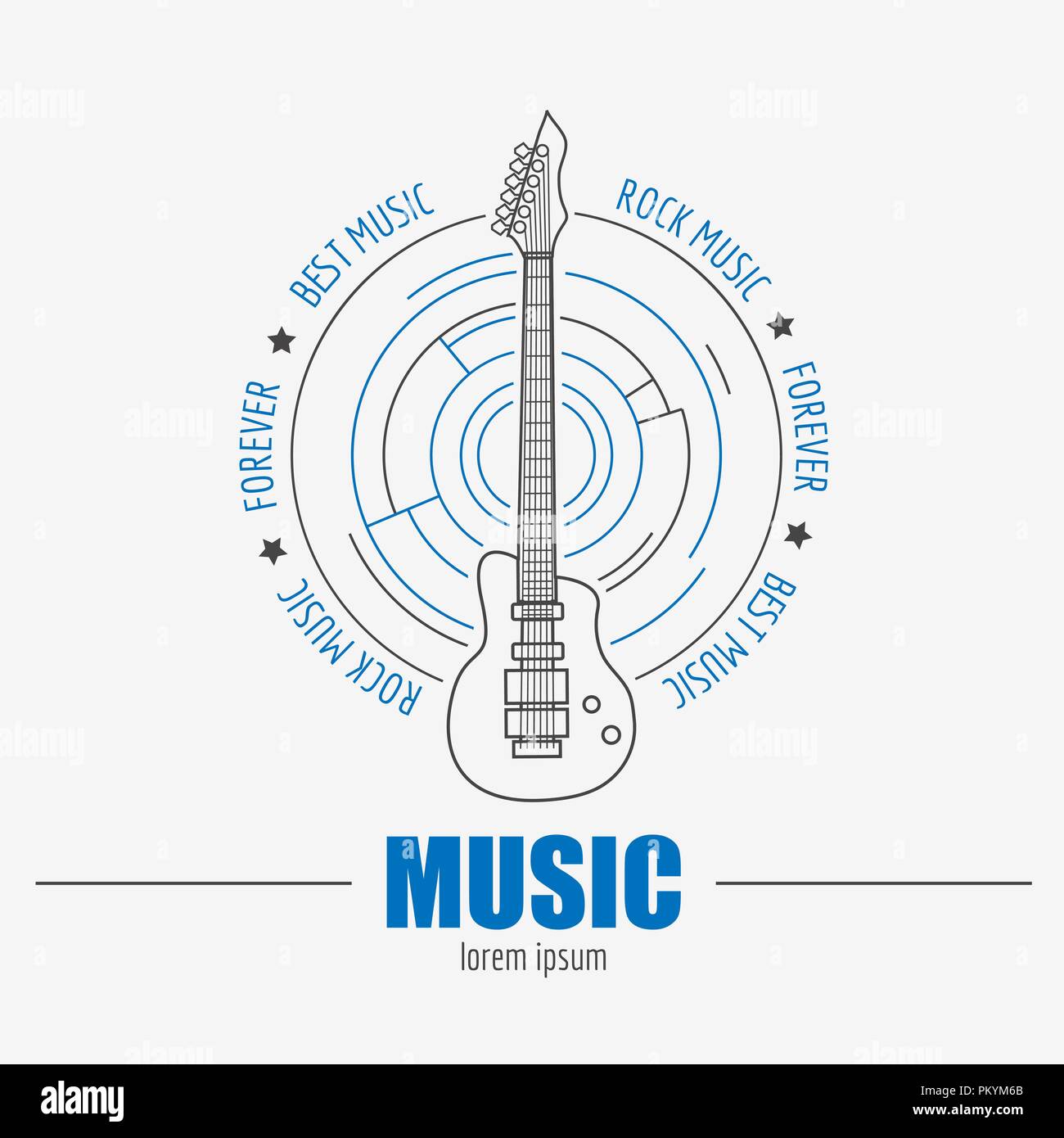 Musical instruments logos and badges. Graphic template. Vector ...