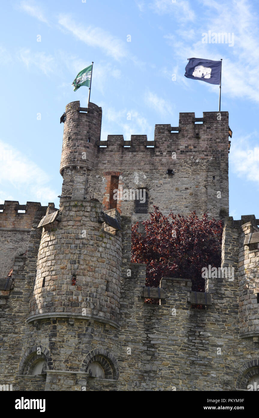 Gravensteen castle in old town hi-res stock photography and images - Alamy