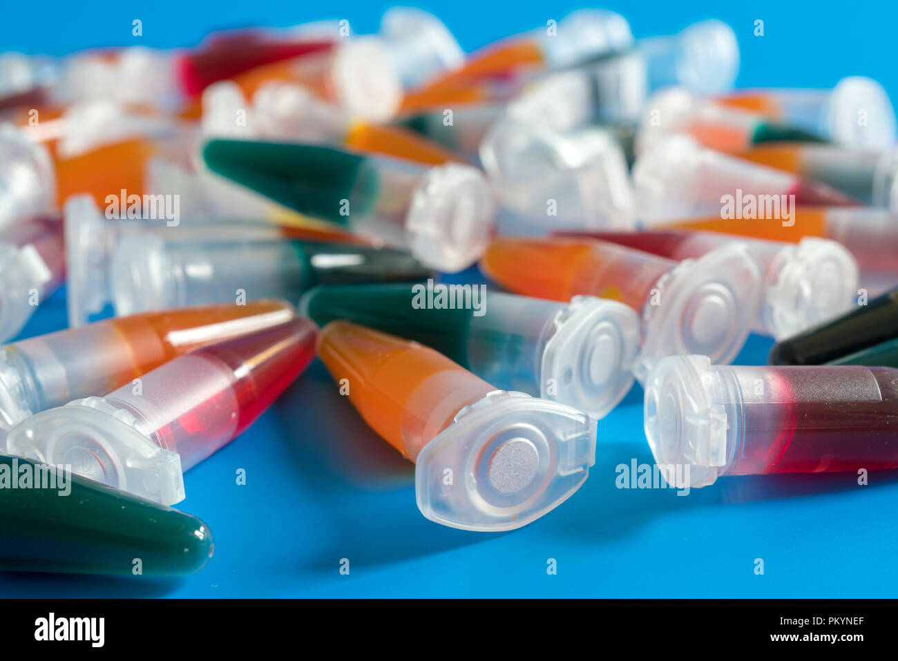 PCR centrifuge micro test tubes Stock Photo - Alamy