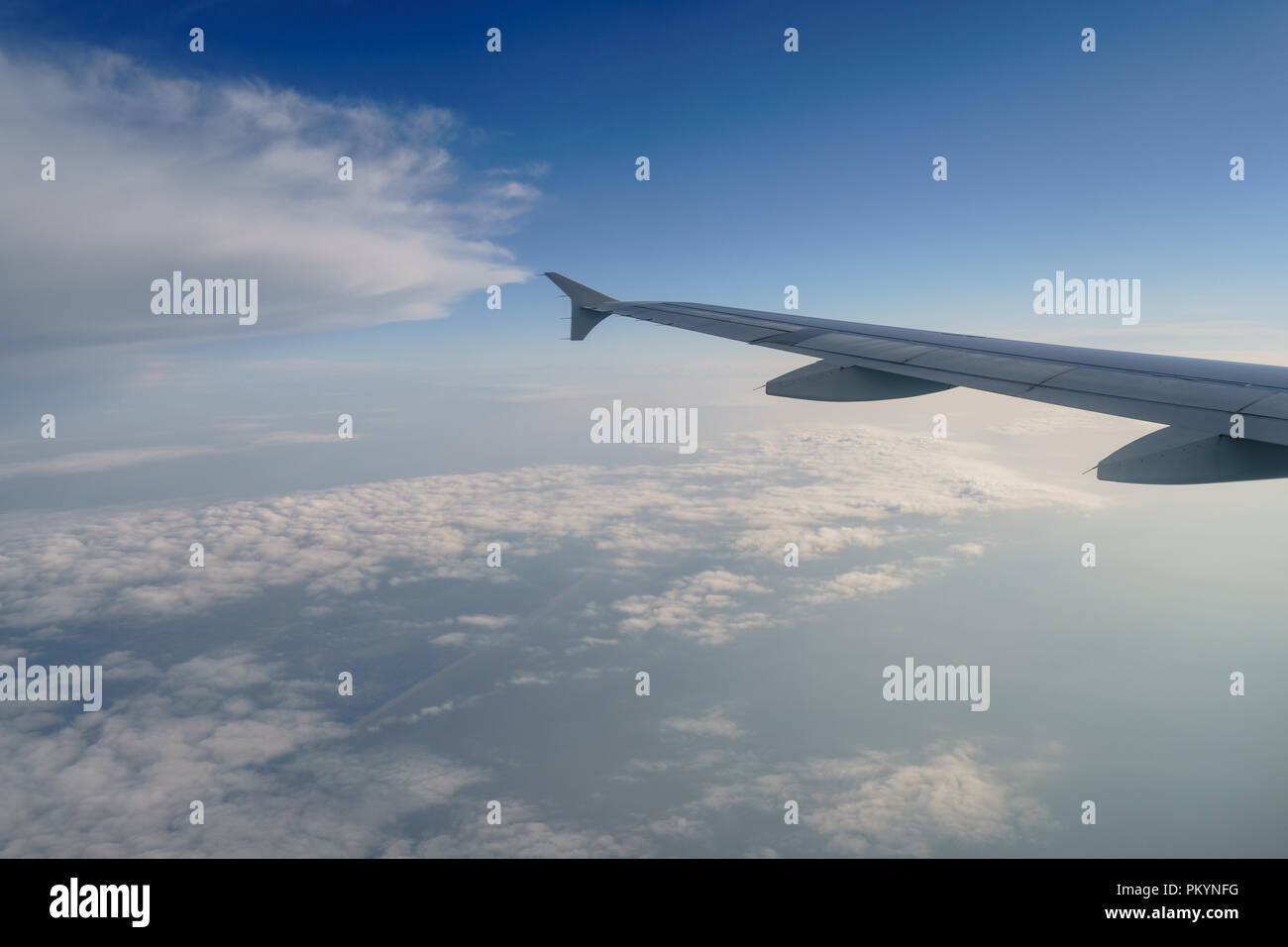 Aerial flight through mist clouds hi-res stock photography and images ...