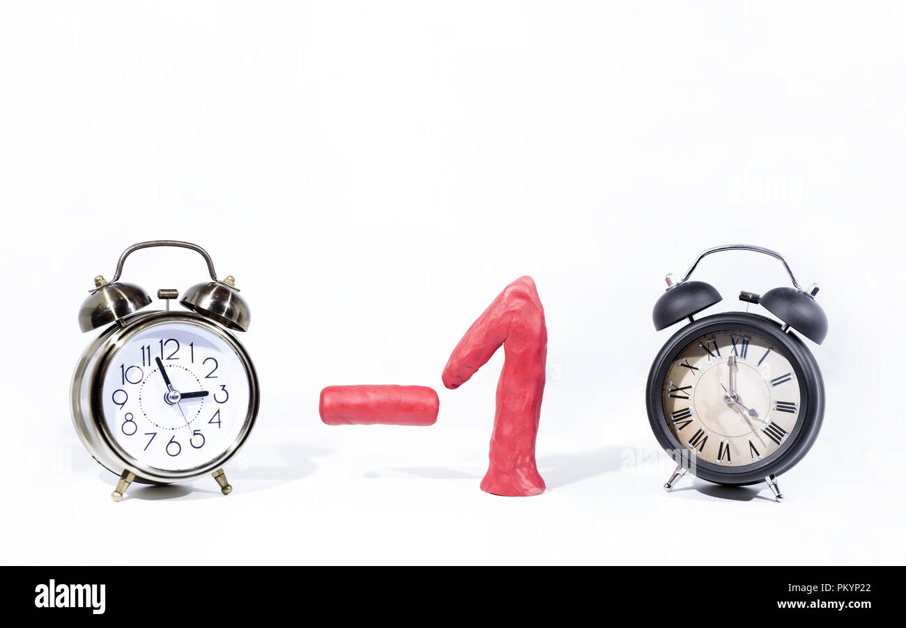 Clock going backward concept hi-res stock photography and images - Alamy