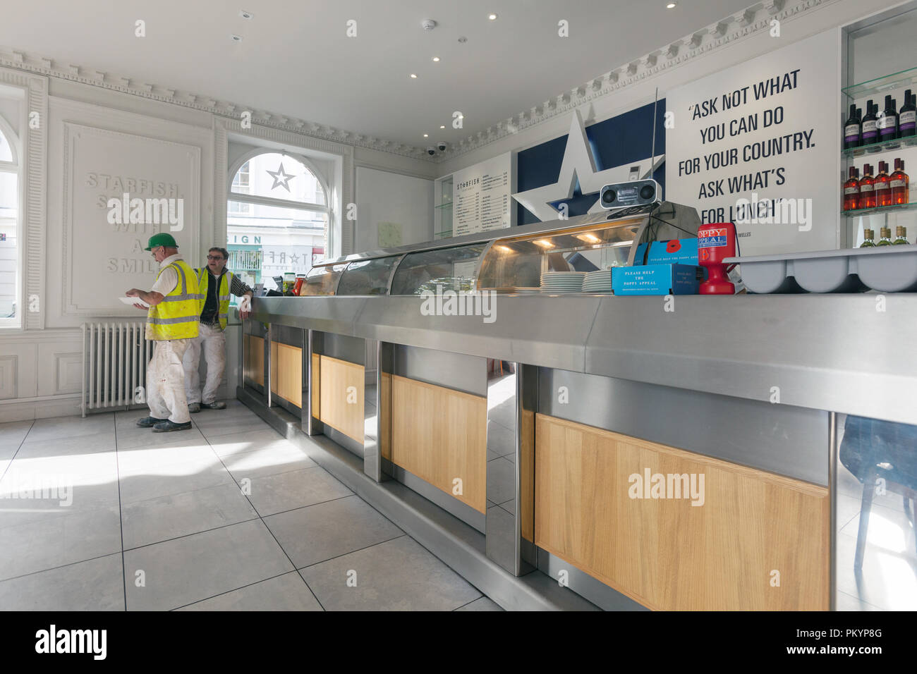 Fish and chip shop counter hi-res stock photography and images - Alamy