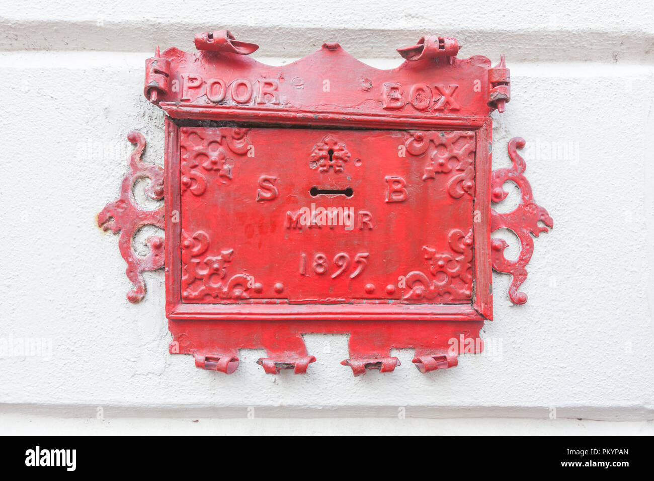 Poor Box ,Old donations box for the poor, Barnstable, Devon, England ...